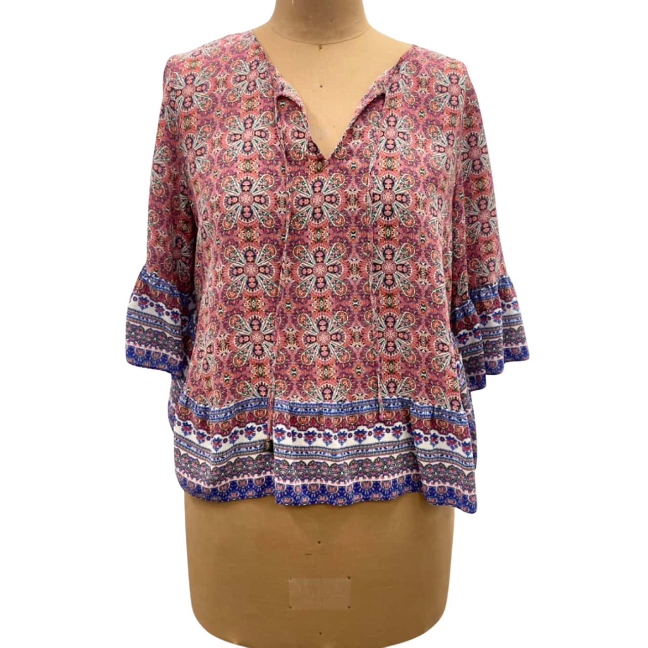 Kachel Floral Boho Top Size 14 Coral Silk(s)