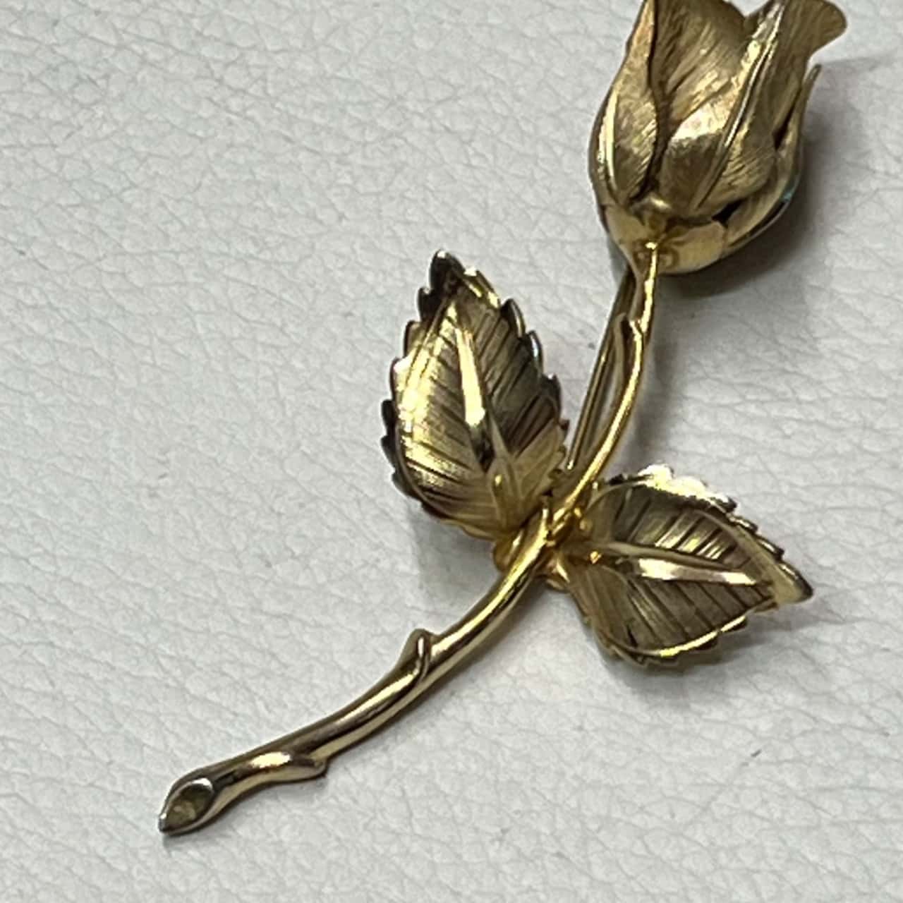 Women's Gold Plated Rose Brooch 7.5 cm Length(s)