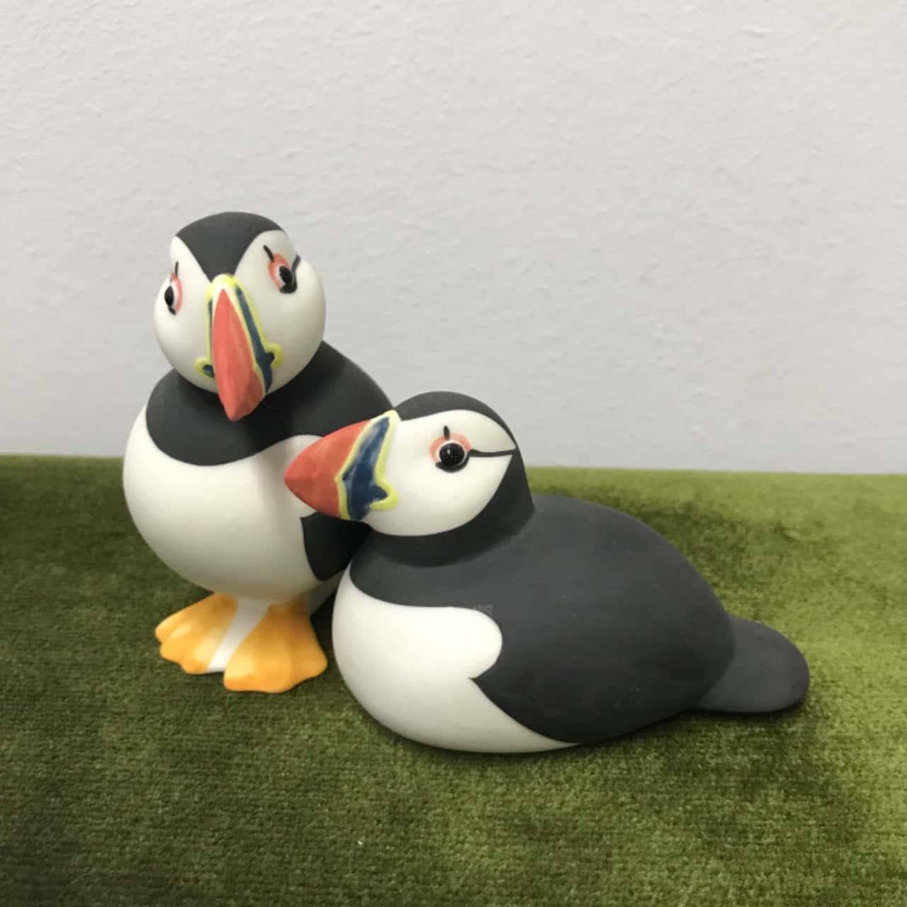 Set of 2 Isle of Arran Scotland Puffin Birds