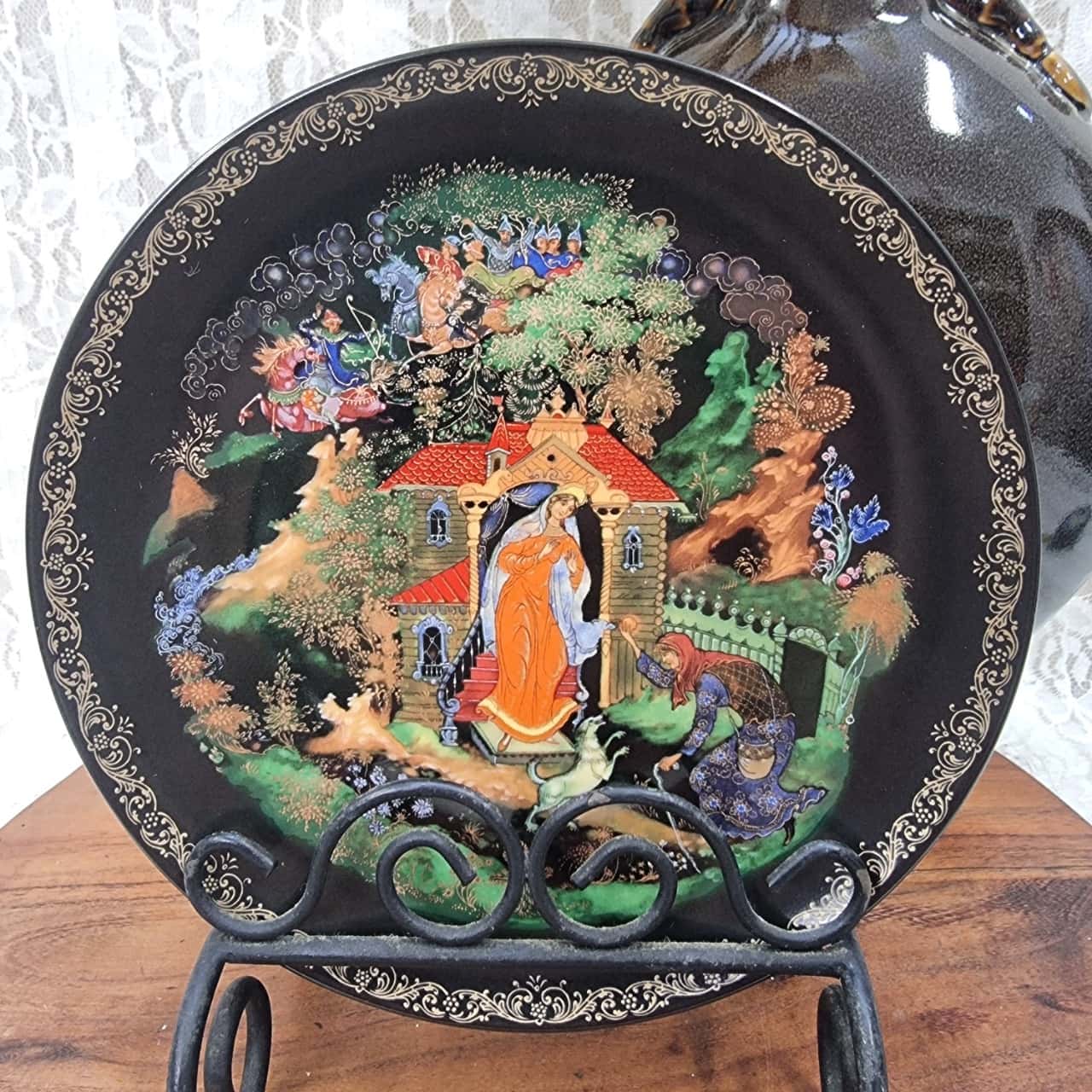 Palekh Art Studios Russian Legends Collections - Set Of 10 Plates(s)
