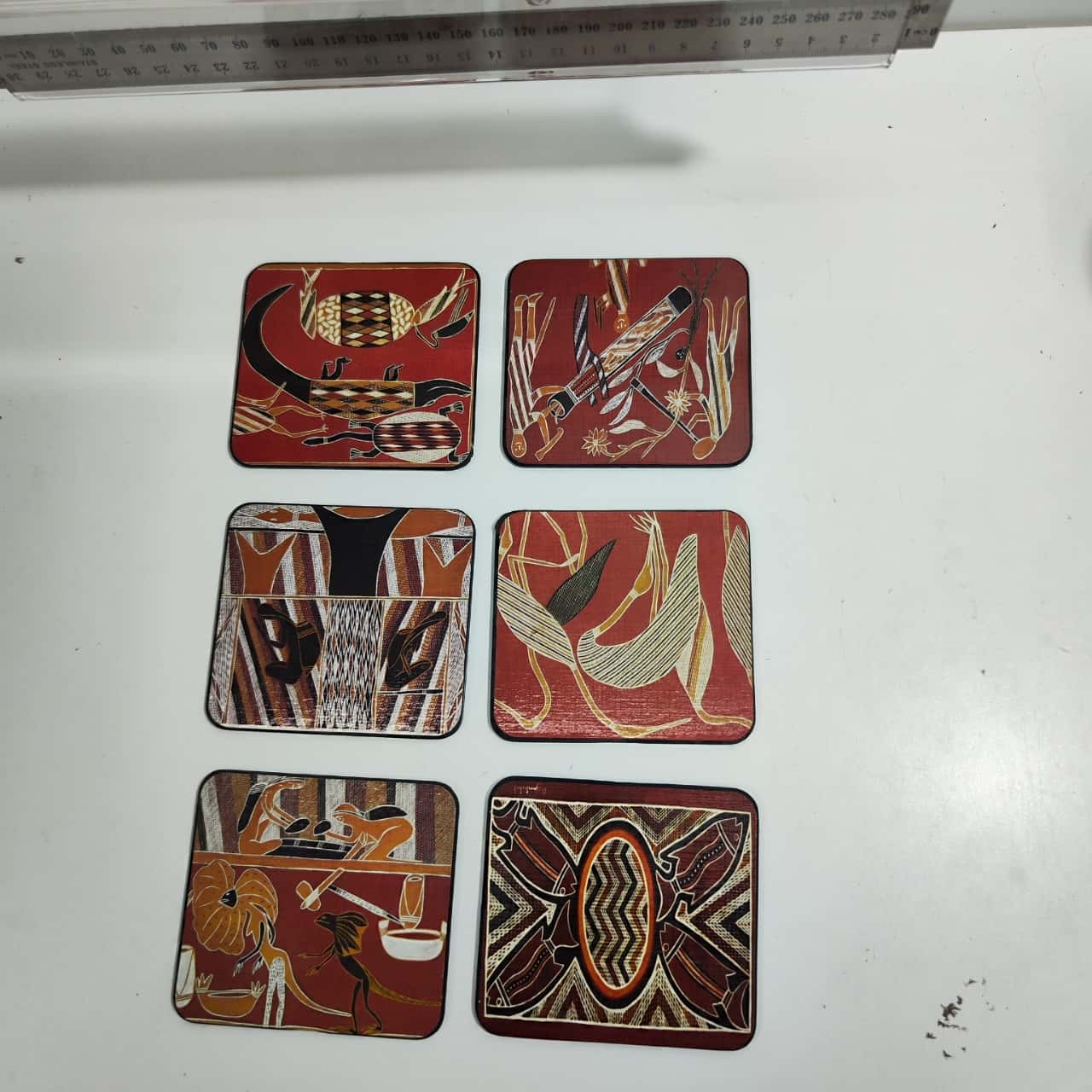 Aboriginal Artists Gallery Coasters x6(s)