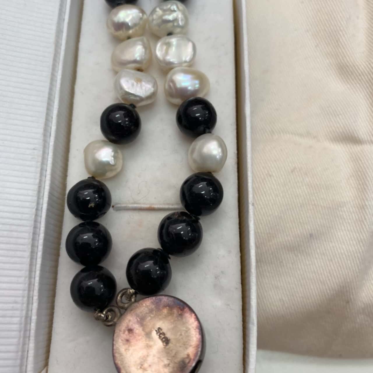 Helene Designs Other Womens Necklaces Black / Pearl 925(s)