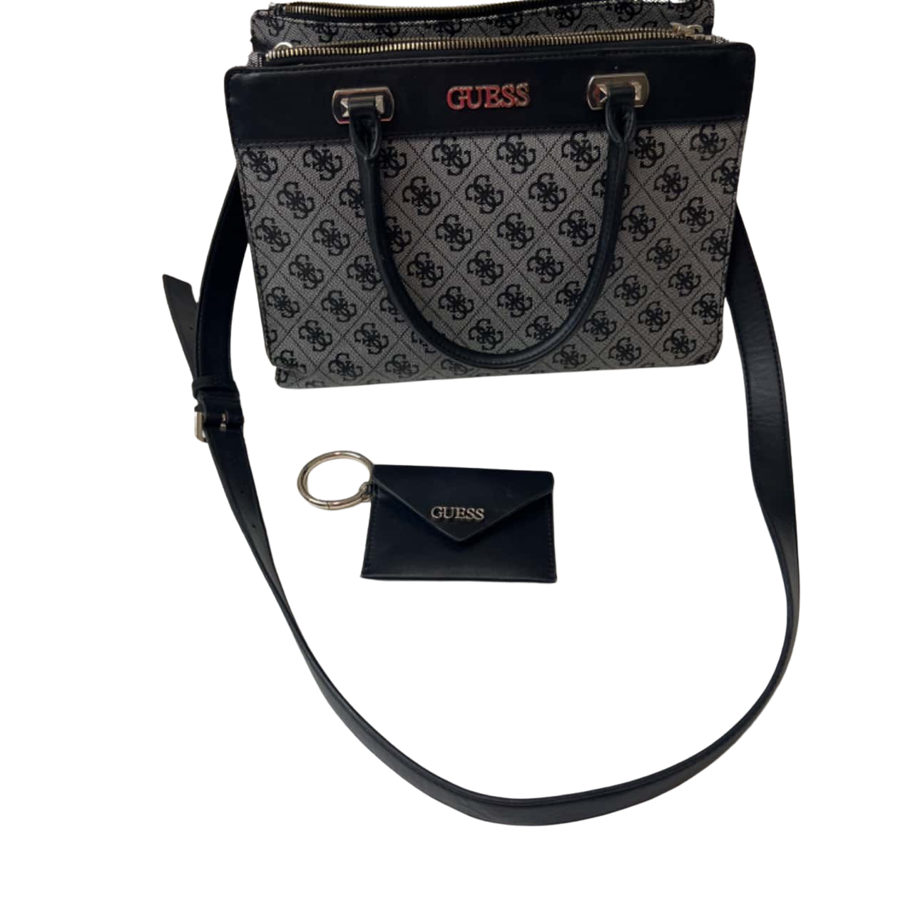 Guess Womens Handbag Black / Grey with coin purse