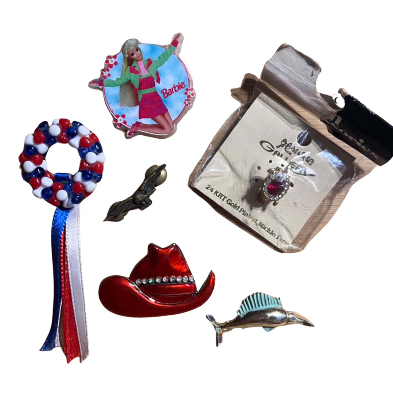 Set Of 6 Fun Brooch Pack