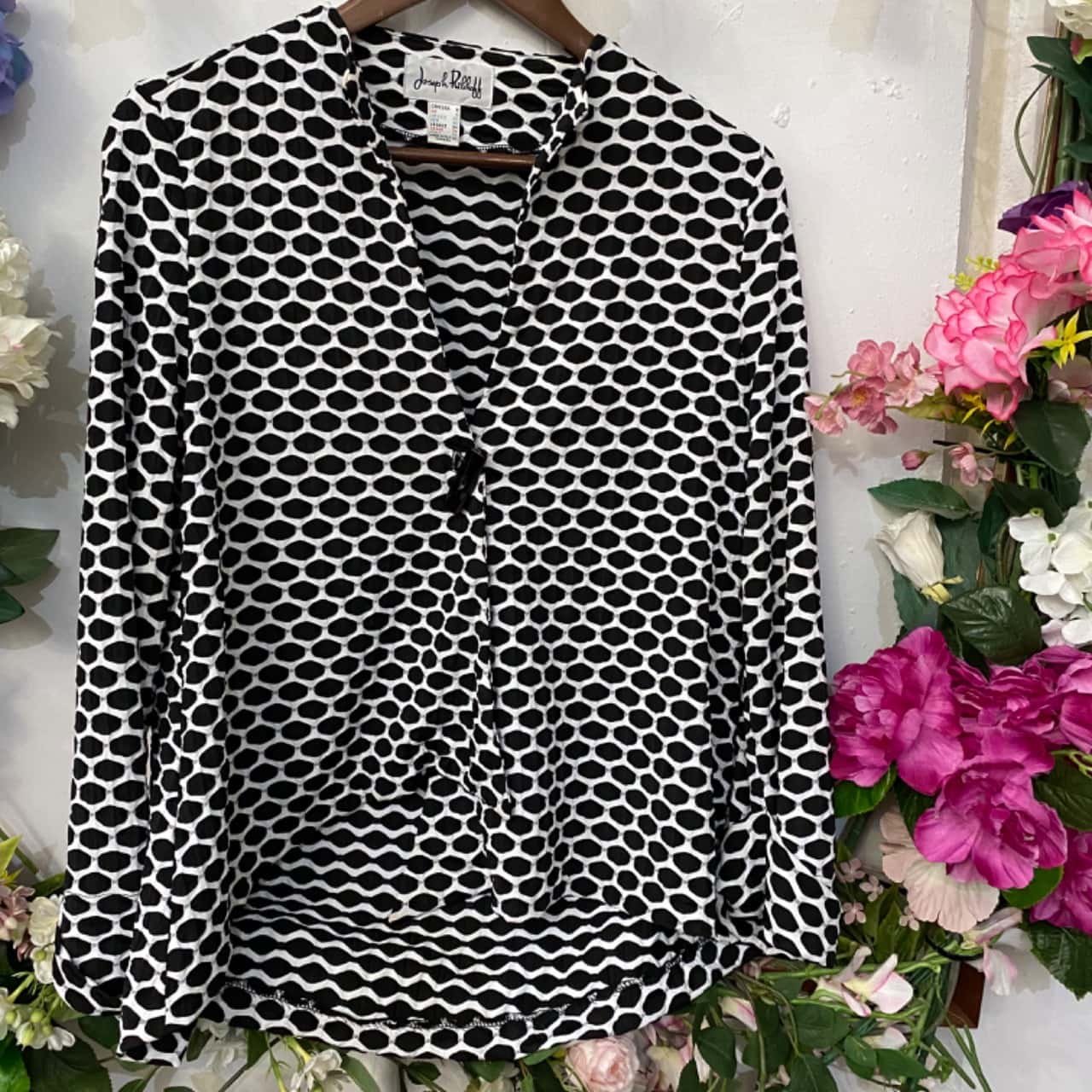 Joseph Ribkoff Womens Size 6 Button Up Black / White