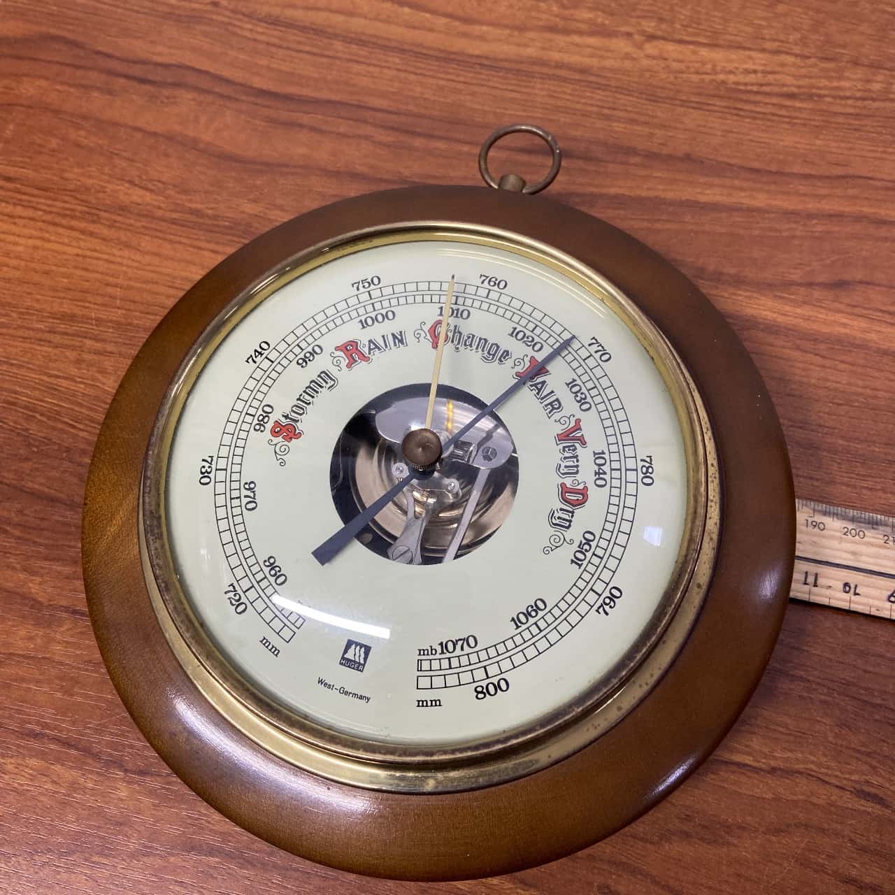 Vintage “Huger” barometer made in West Germany 180mm diameter
