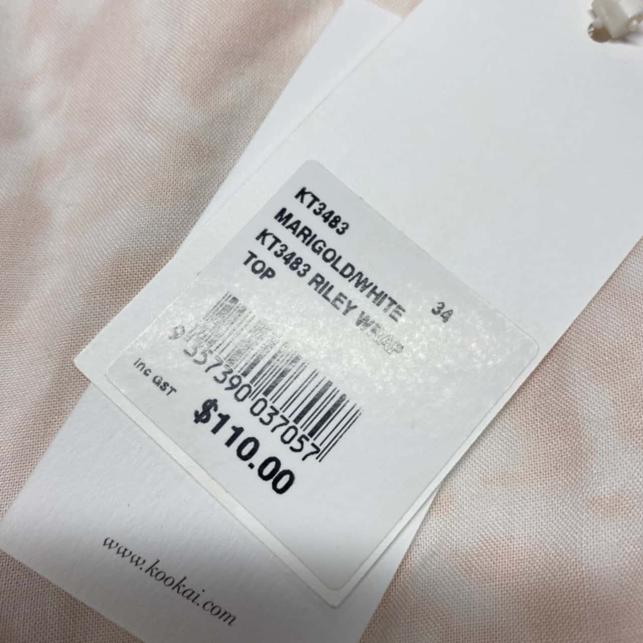 Kookai Size 34 Yellow wrap top new