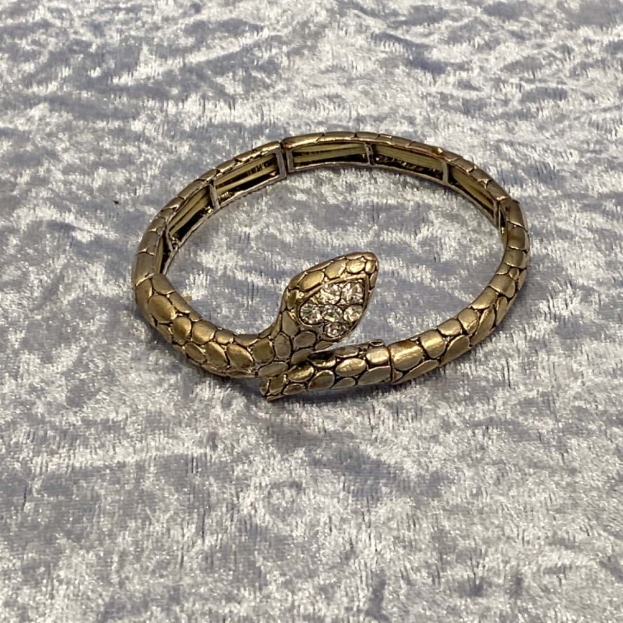 ArtDeco Womens Snake Rhinestone Stretch Bangle (s)