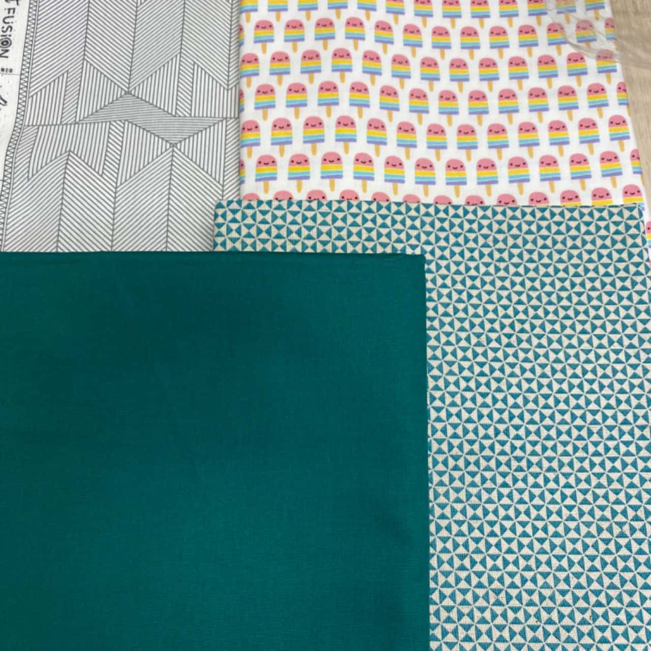 4 Asstd Cotton Fabric Lengths 1m x 110 cm