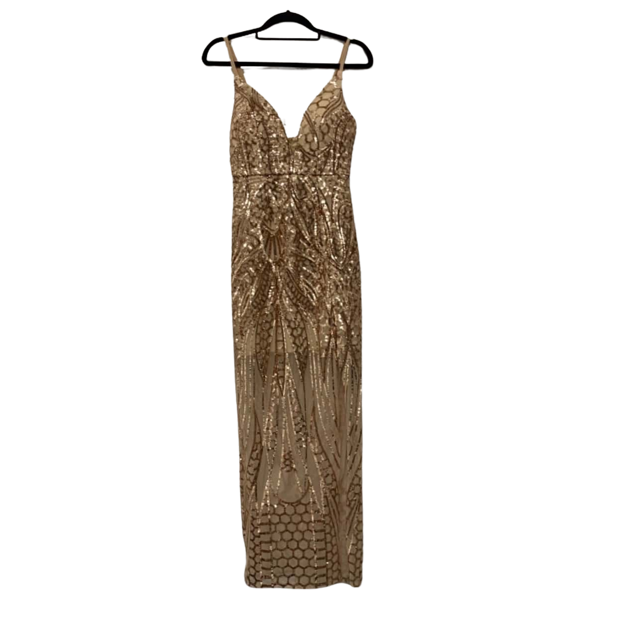 Dolly Express Womens Size 6 Formal Dress Beige