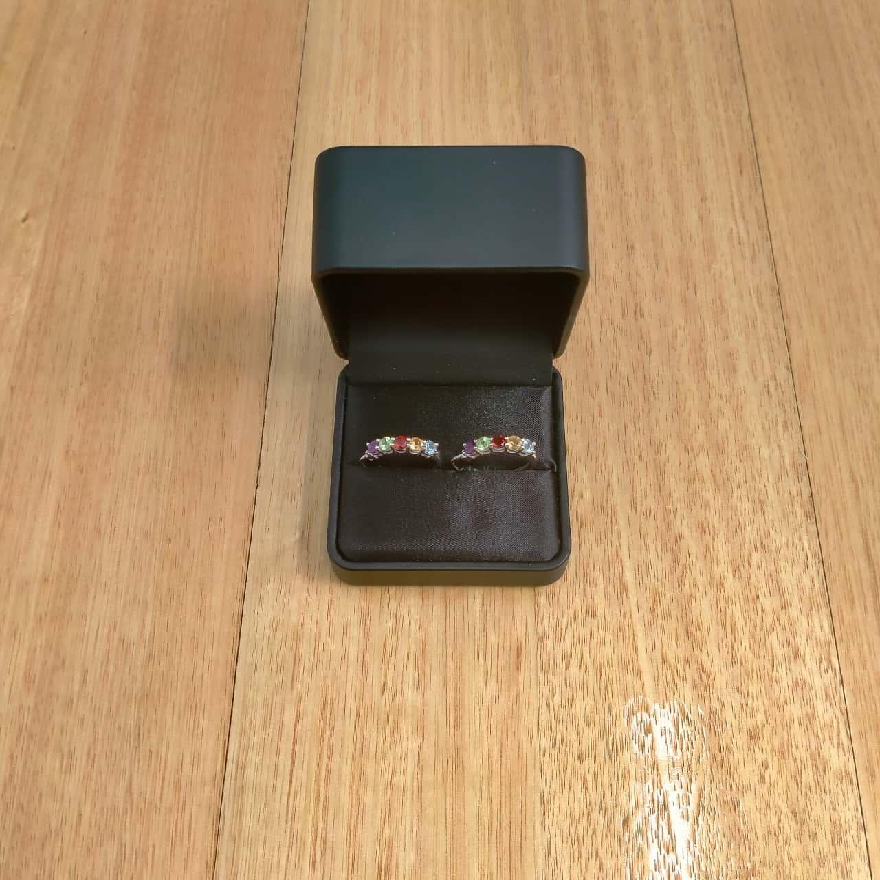 925 Sterling Silver Womens Earrings Multicoloured Stones(s)