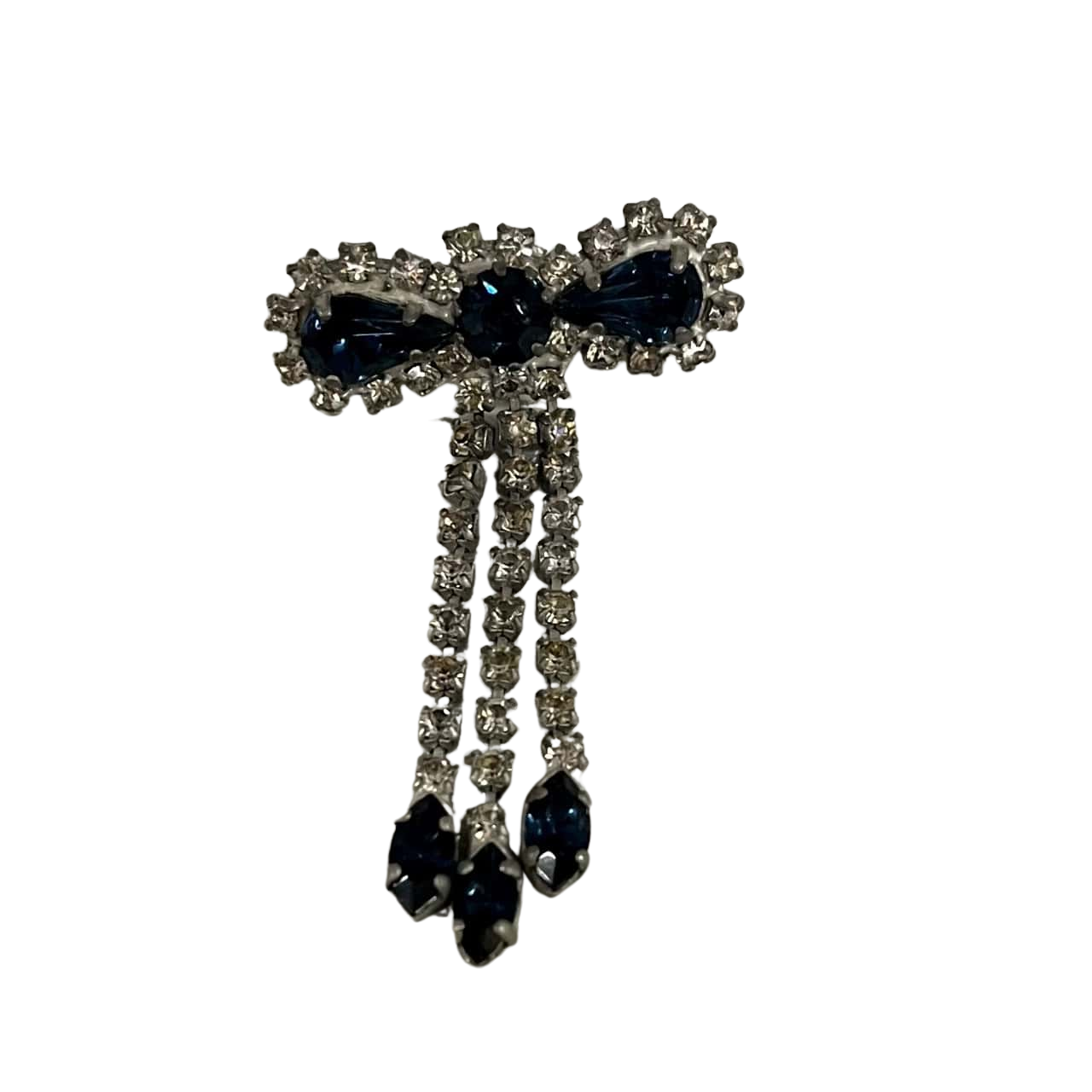 Vintage blue gem bow brooch(s)
