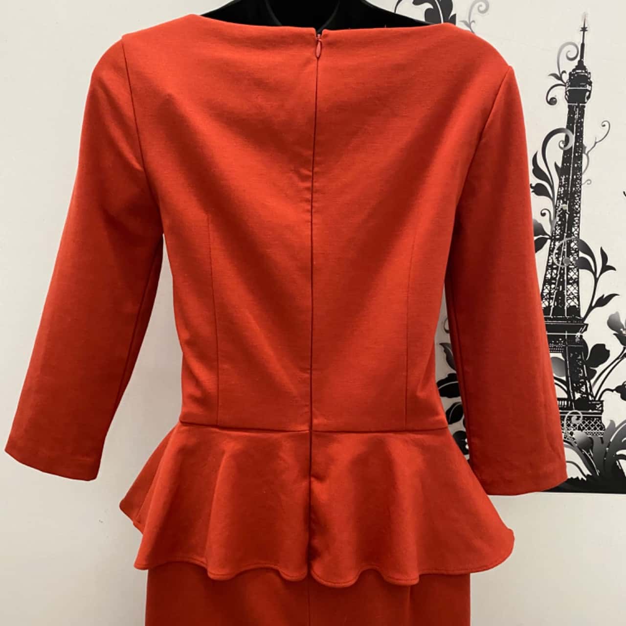 Womens HOWARD SHOWERS Dark Orange Peplum Dress Brand New(s)