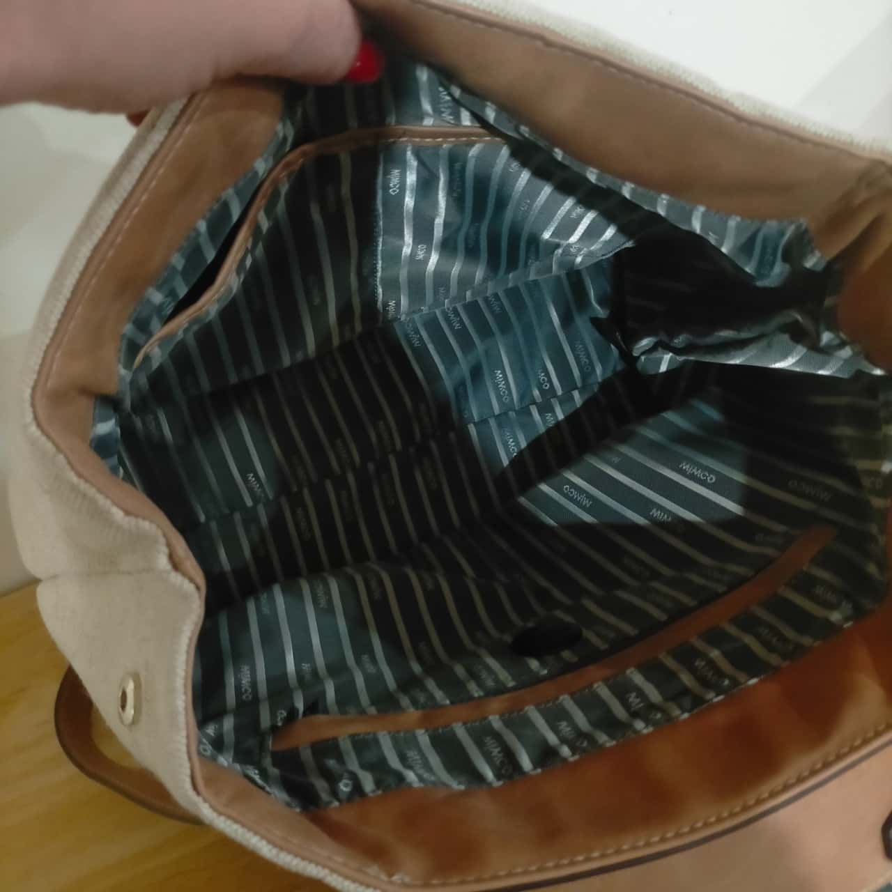 Mimco Leather and Canvas Small Backpack VGUC(s)