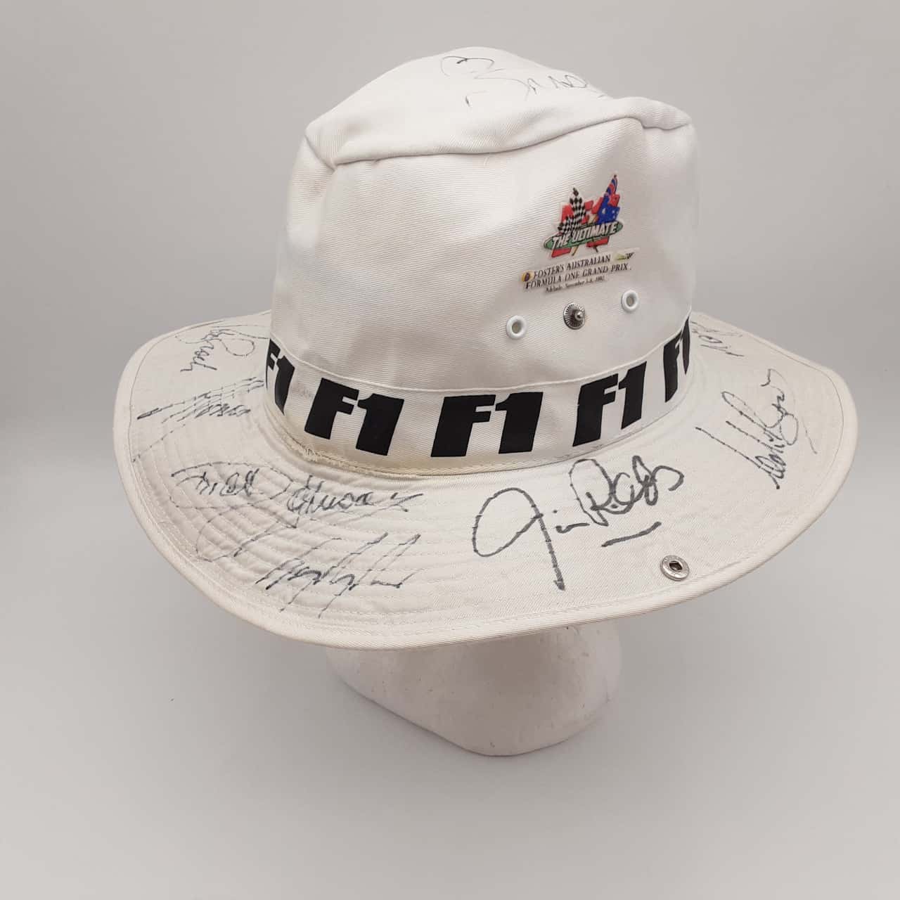 Vintage 1992 Adelaide Formula One Grand Prix Hat, Signed By Peter Brock ...
