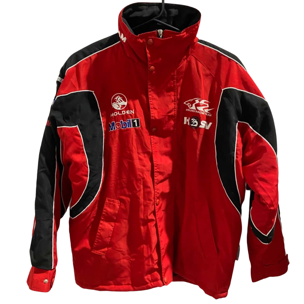 Mens Holden Racing Team Jacket Size M Front Zipper Red (s)