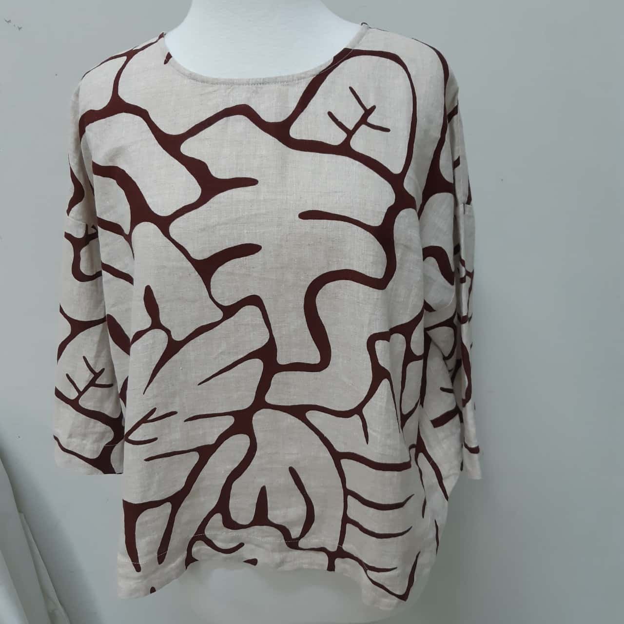 Gorman Beige & Burgundy Print Shirt(s)