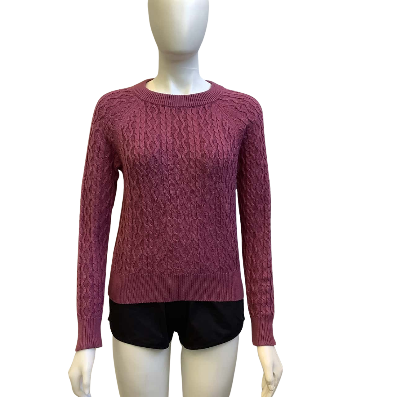 Princess Highway Womens Size AUS 8-10 Cable Knit Jumper Dark Mauve(s)