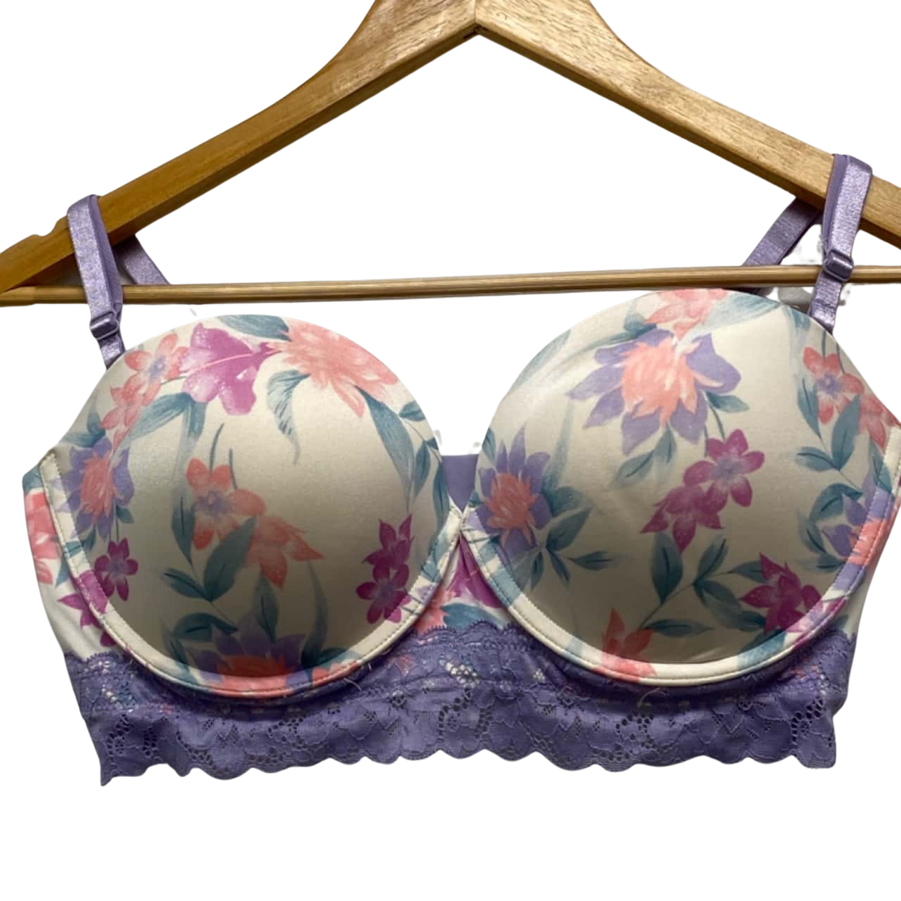 Bras N Things Womens Size 14dd / 36dd Push Up Bra Floral / Purple NEW ...