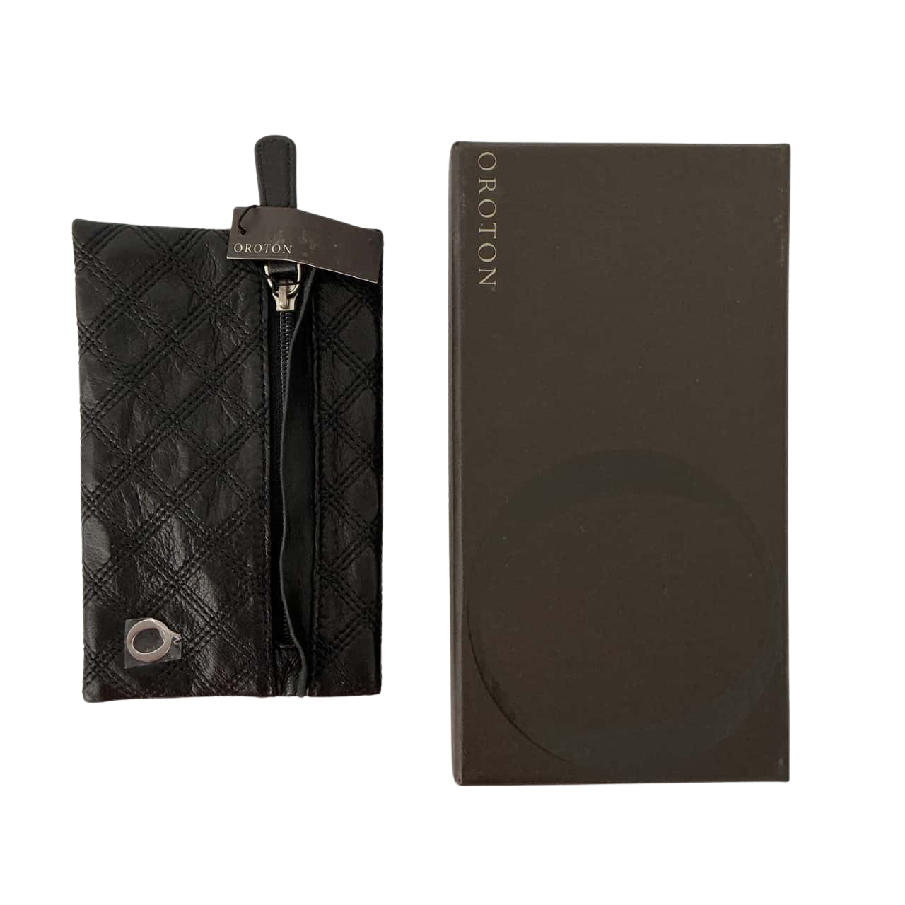 Oroton Vanity Small Zip Case Midnight Black | Brand New (s)