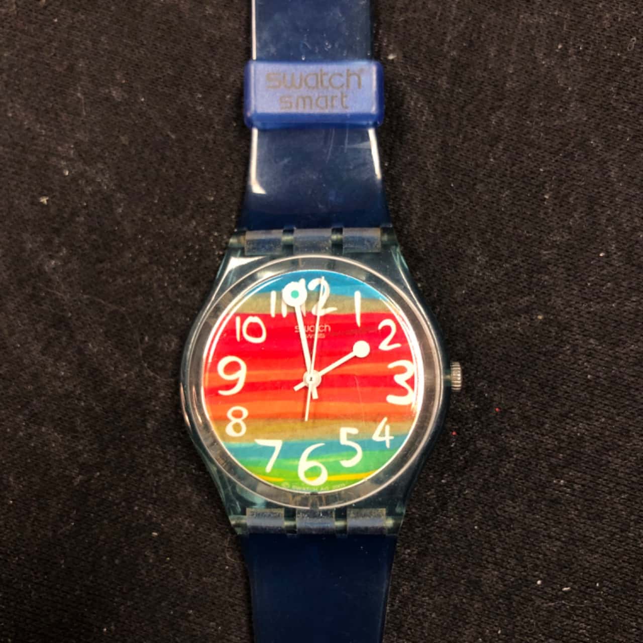 Blue and Orange Plastic Swatch Watch(s)