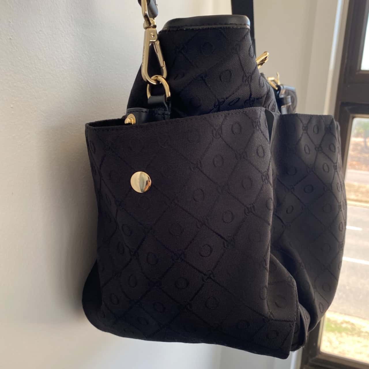 Oroton Black Canvas Nappy Bag(s)