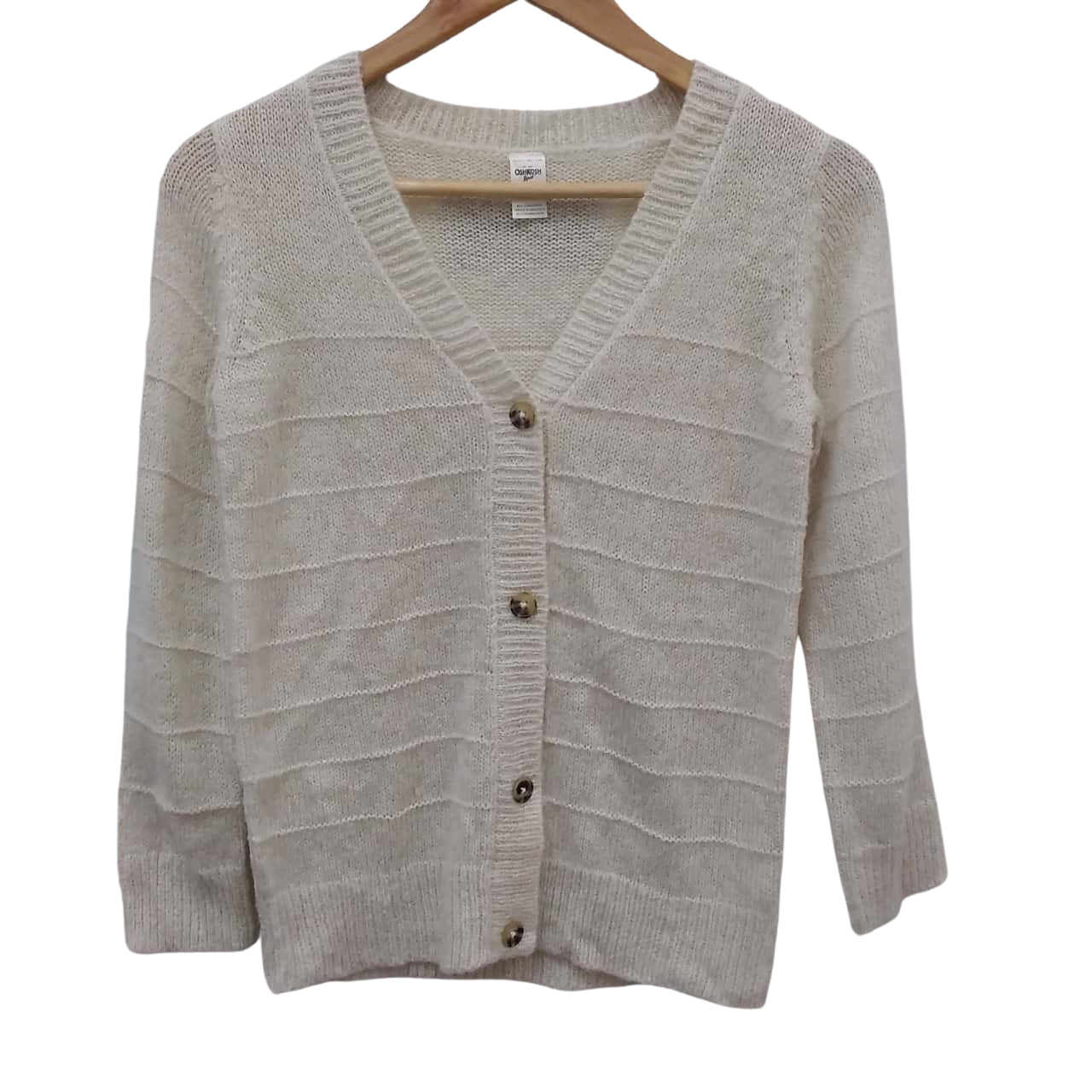 OshKosh B'gosh Girls 10yrs Cream Knit Cardigan (12, 343)(s)