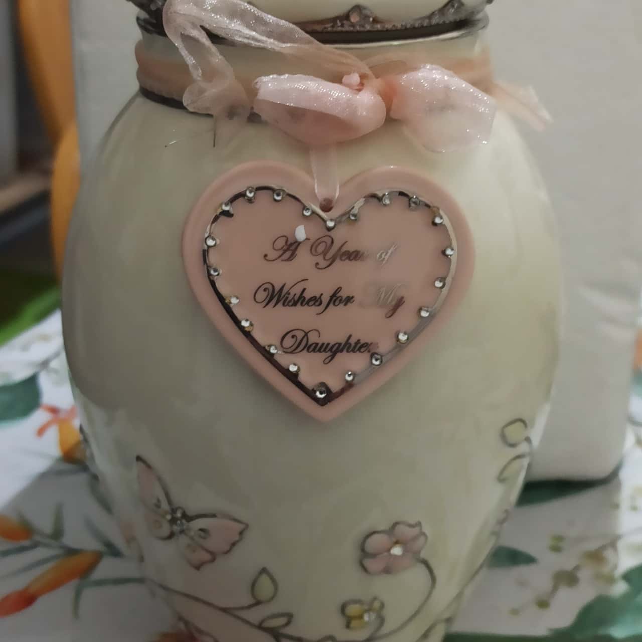 'A Year of wishes for my daughter' musical vase, numbered Ardleigh ...