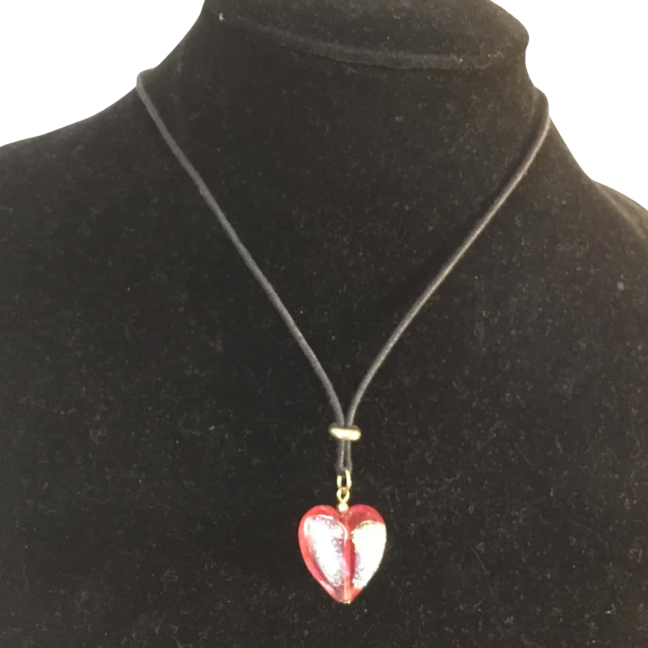 Red Heart Sparkle Pendant Necklace