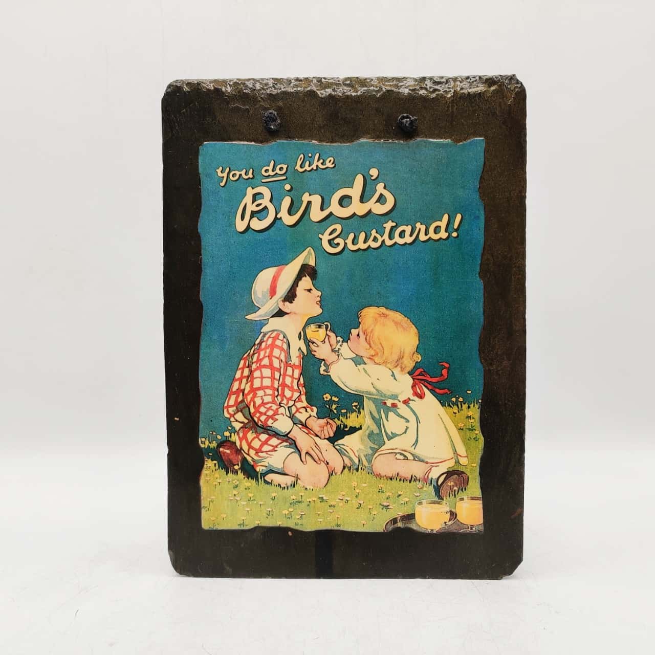 Decoupage Slate Pictures - Bird's Custard Decorative Mini Poster ...