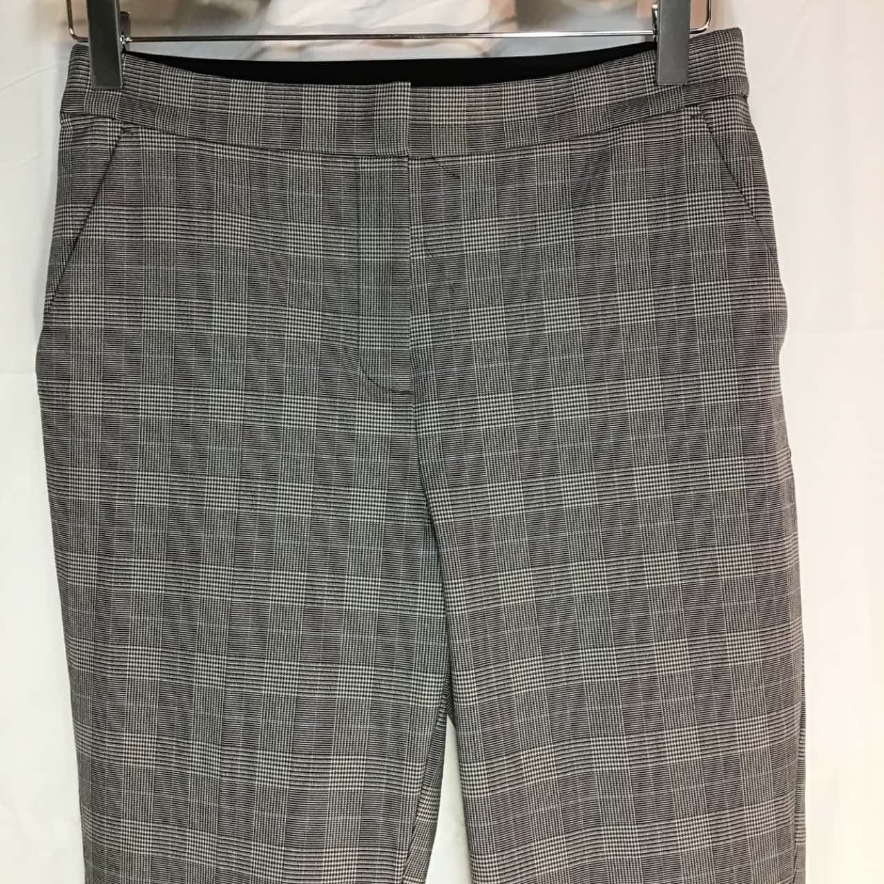 Portmans Womens Size 8 Slim Fit Black / Checked / White Pants