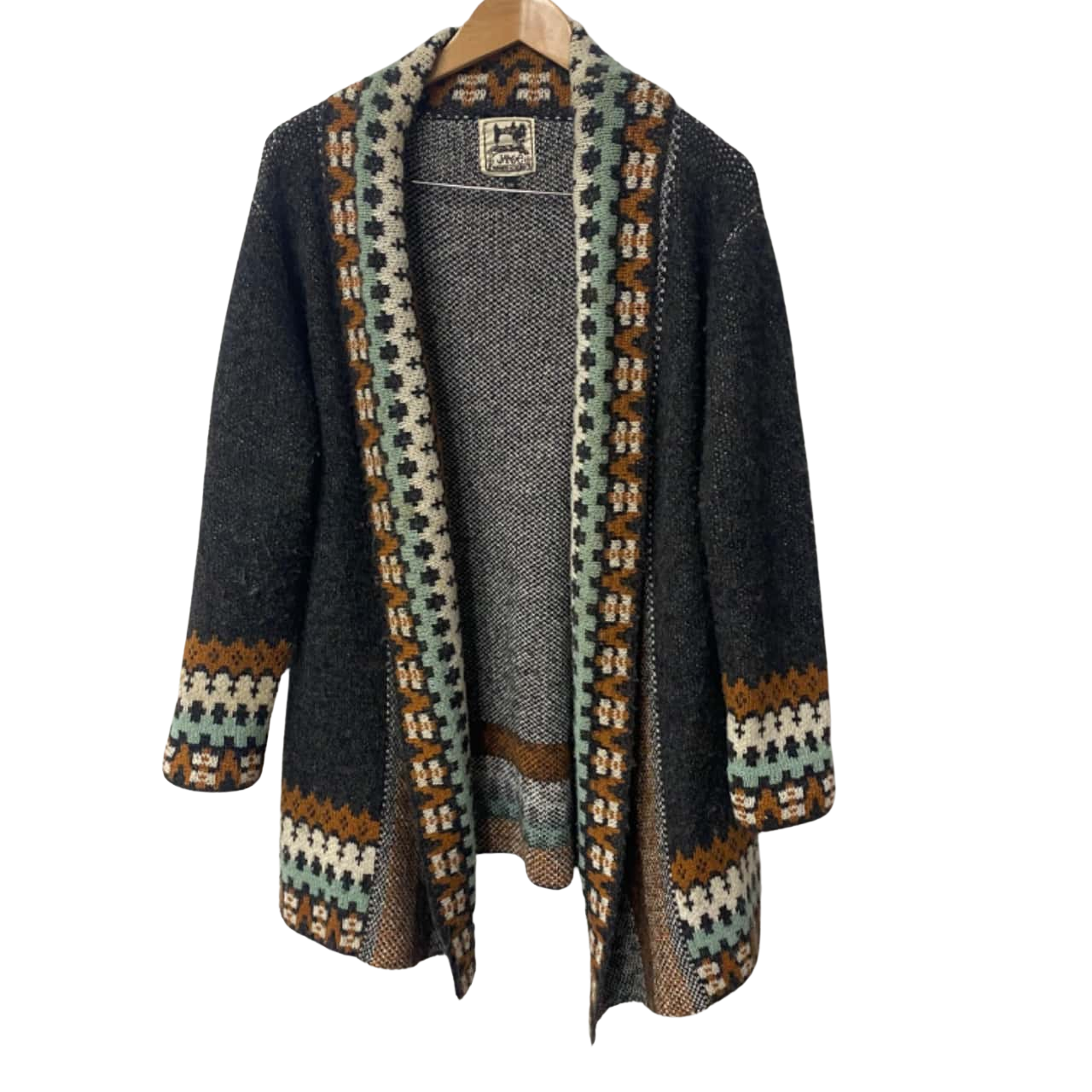 Jaase Womens Cardigans Grey / Multicoloured (s)