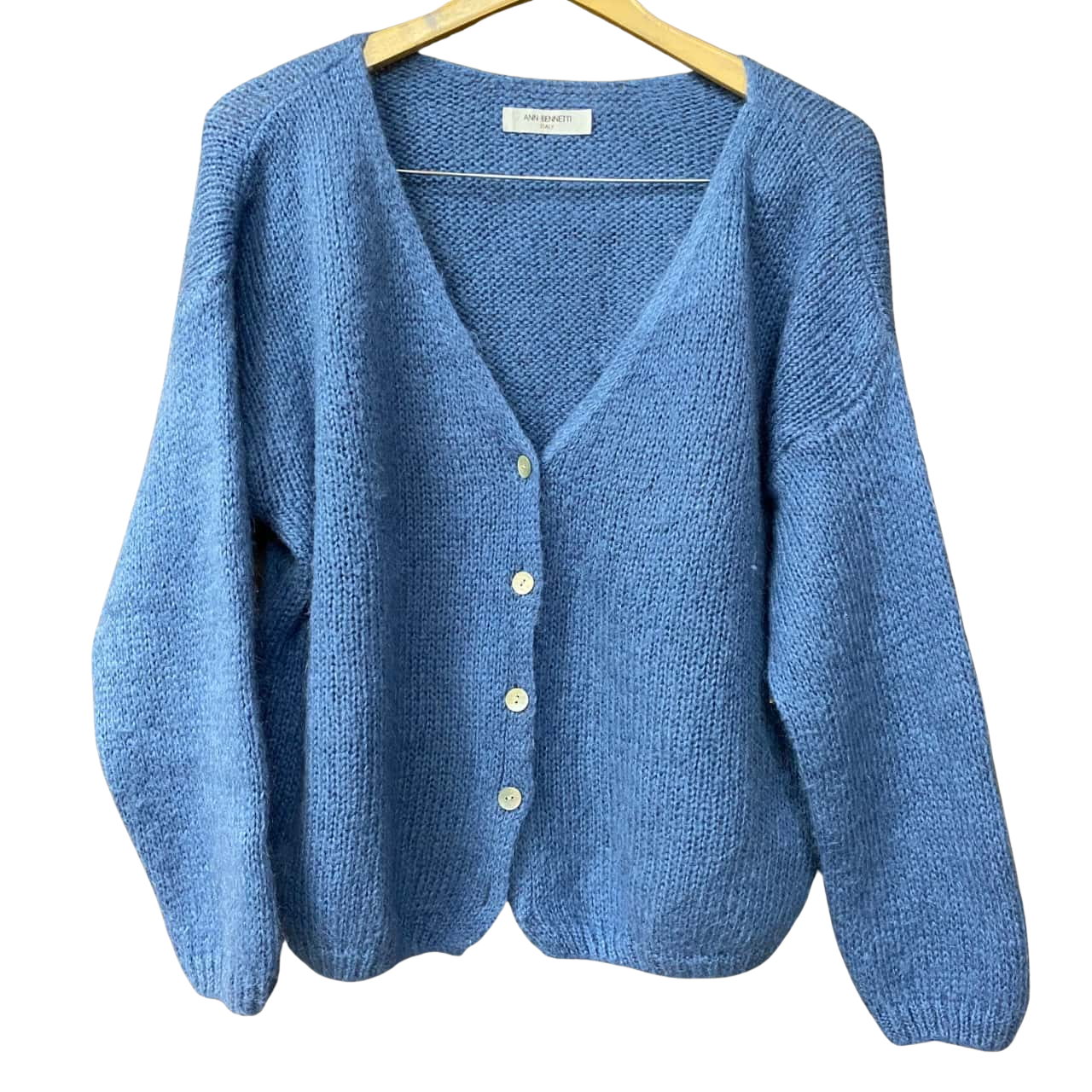 Ann Bennetti Womens Blue Mohair-Blend Cardigan(s) - Used Very Good ...