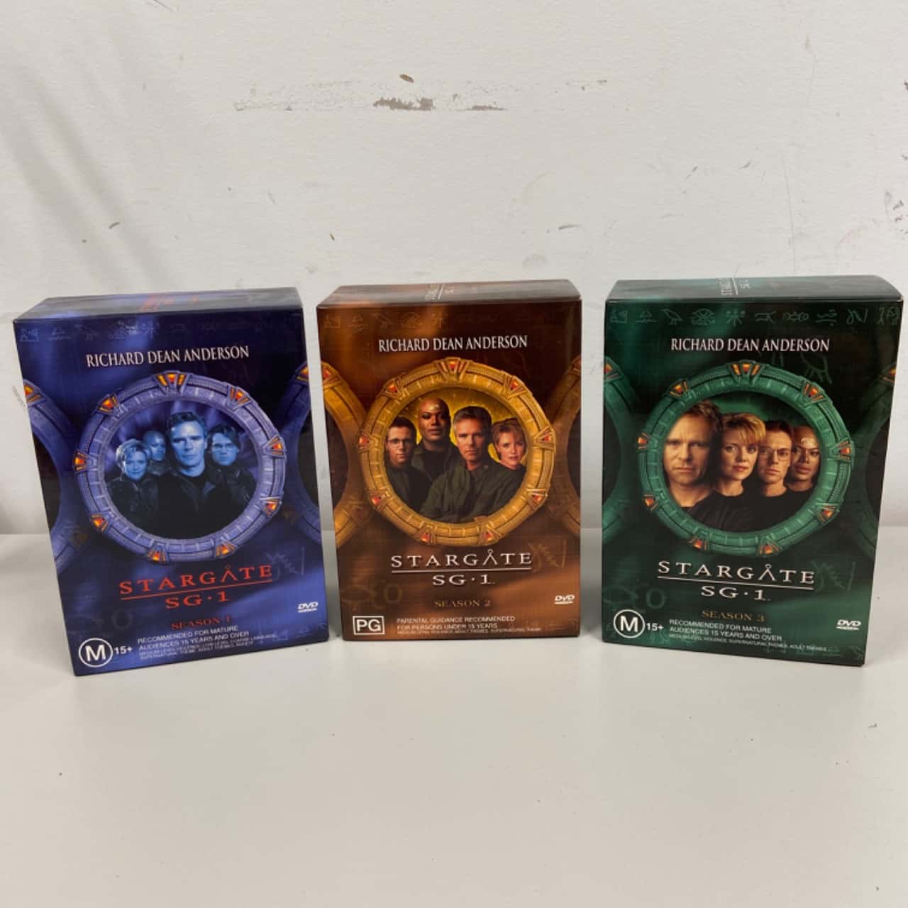 Stargate SG1 Seasons 1, 2, and 3 DVDs