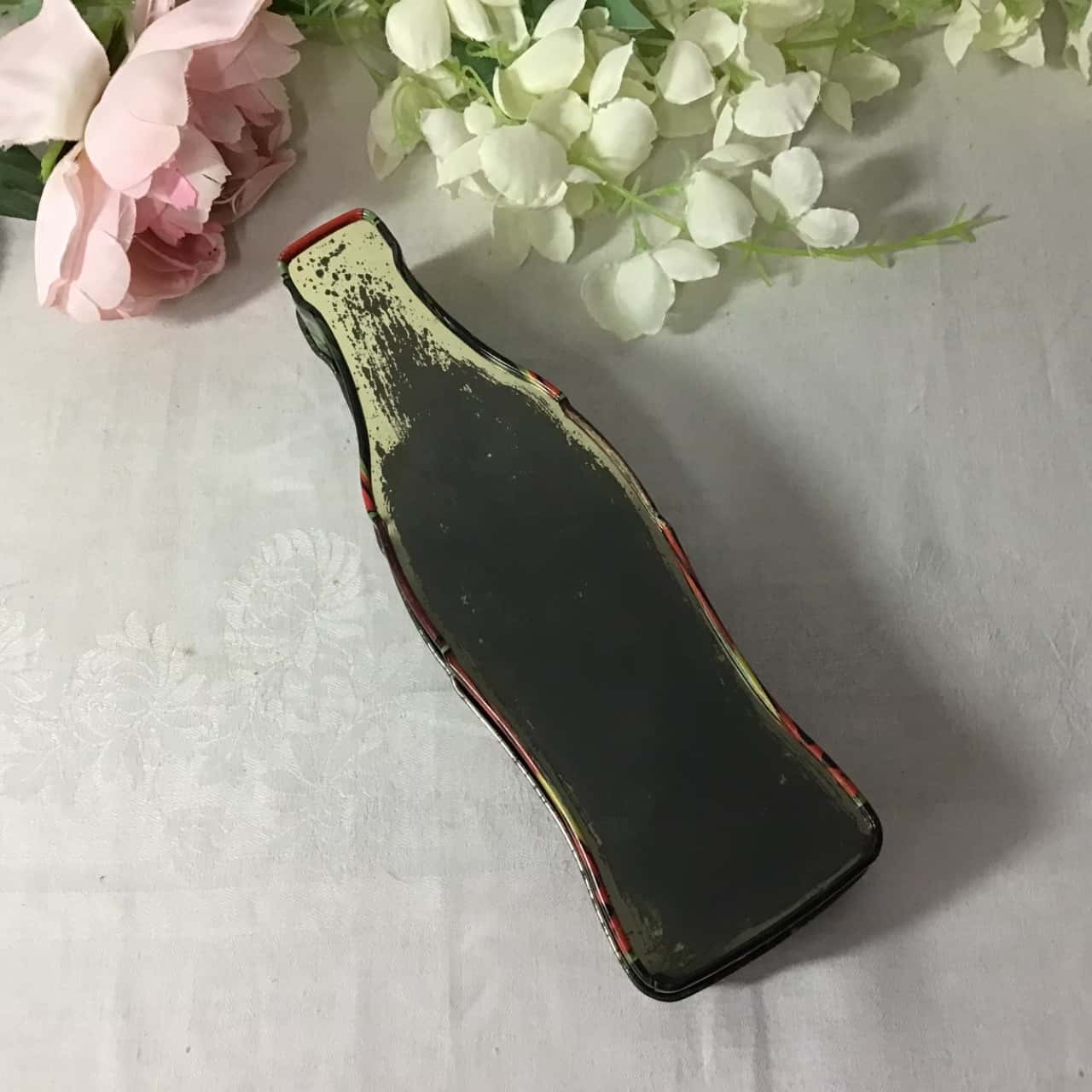 Vintage Metal Coca-Cola Bottle Shape Tin