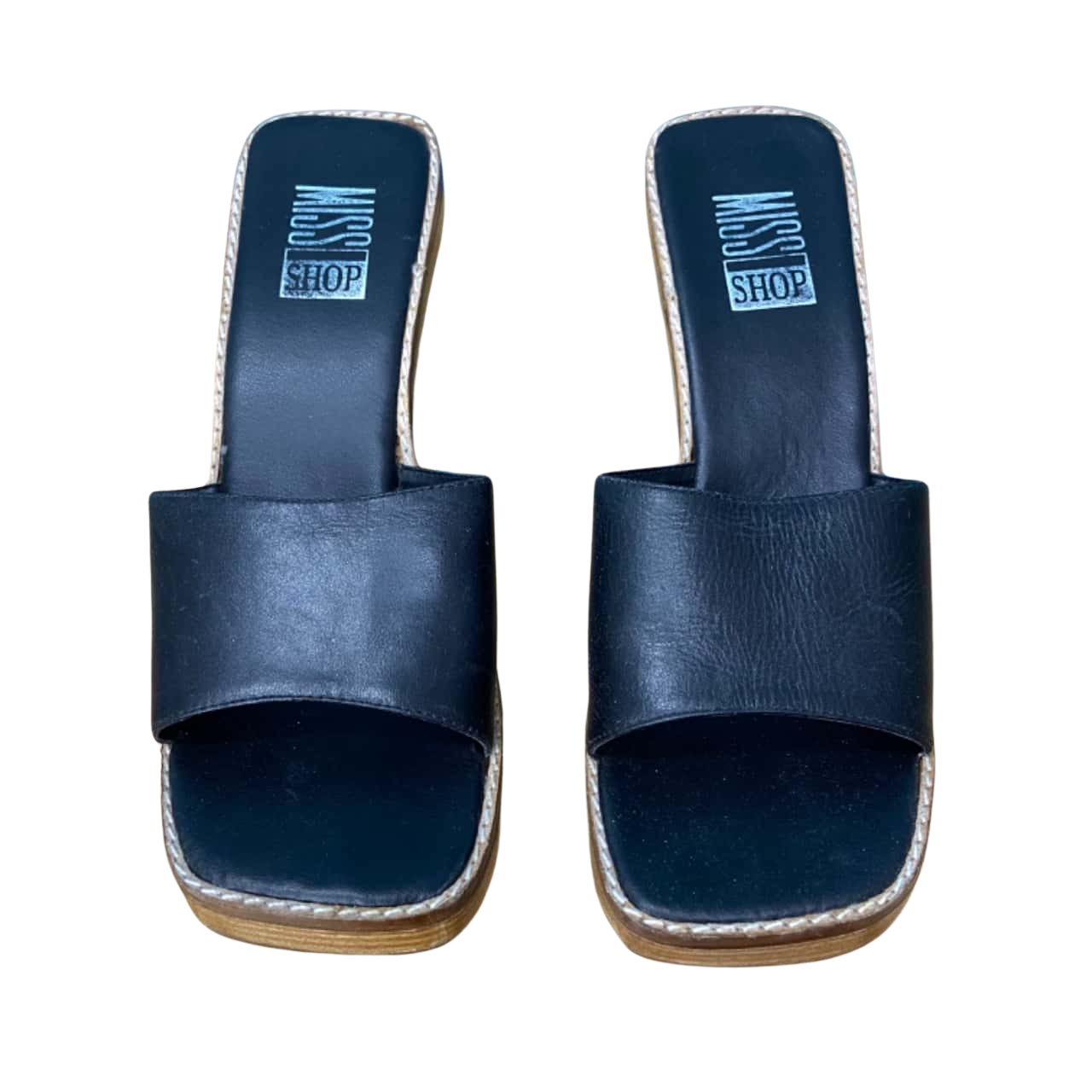 Miss Shop Womens Size 9 Heeled Slide Black / Brown (s) - Used Good ...