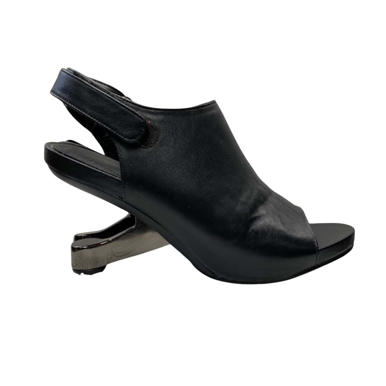 Jady Rose black leather sling back heels size 8(s)