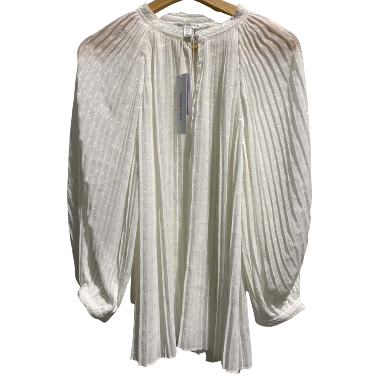 Forever New Womens Size 12 Long Sleeve White Blouse (s)
