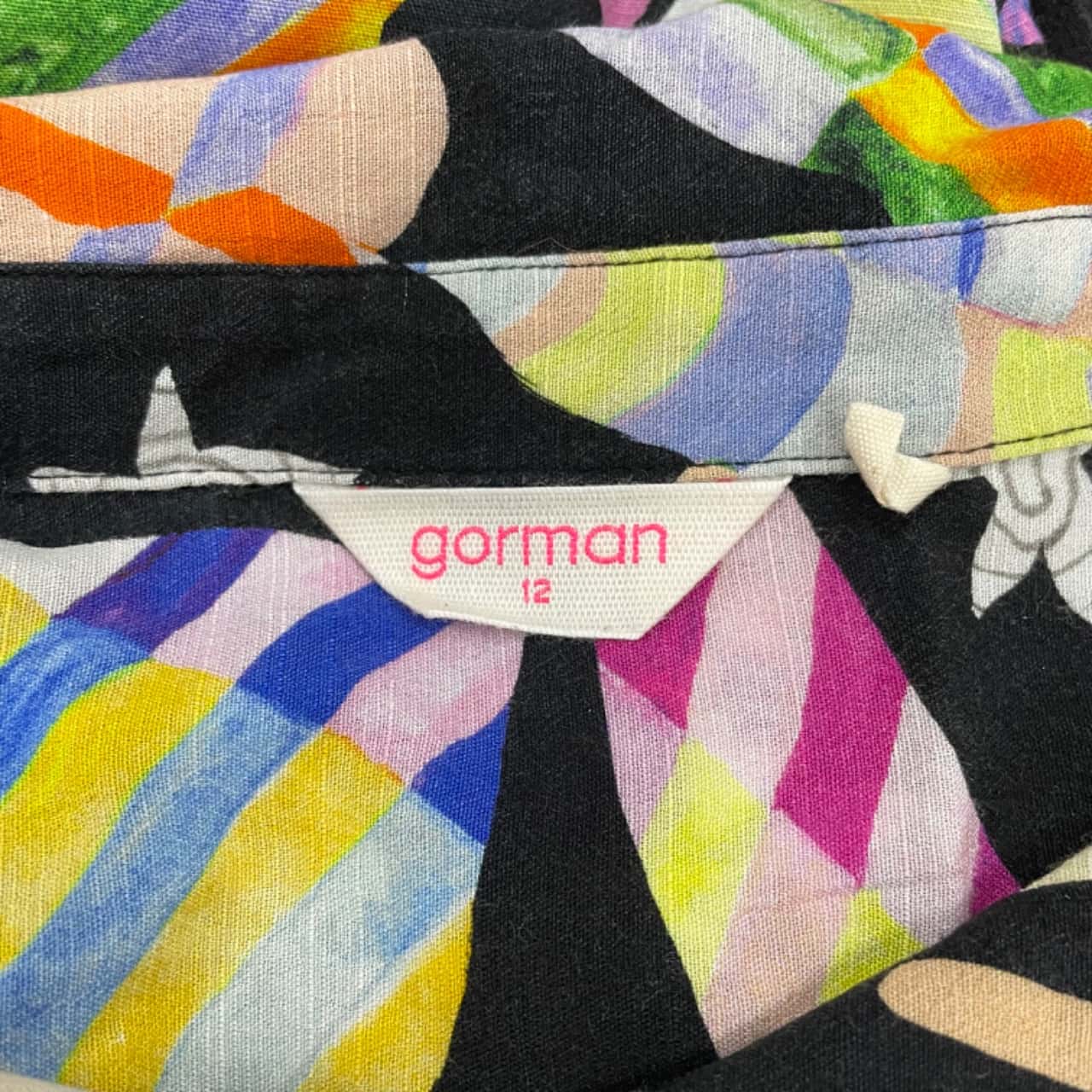Gorman Womens Size 12 Button Up Black / Pattern (s)