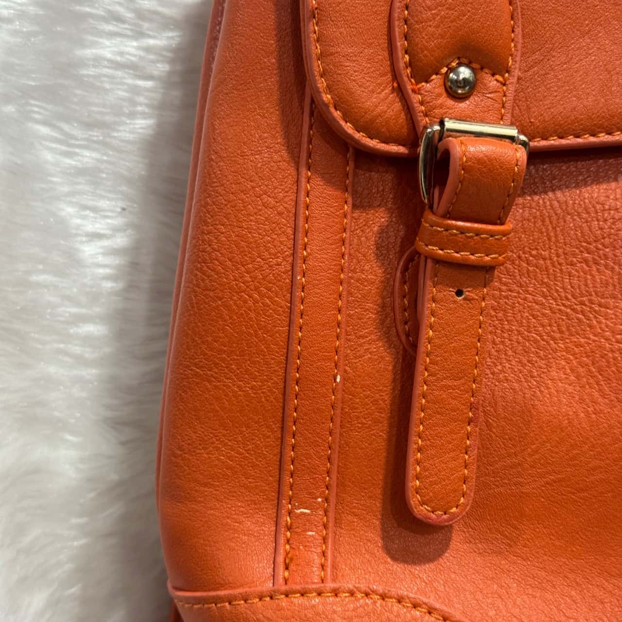 Womens Gold / Orange mini backpack