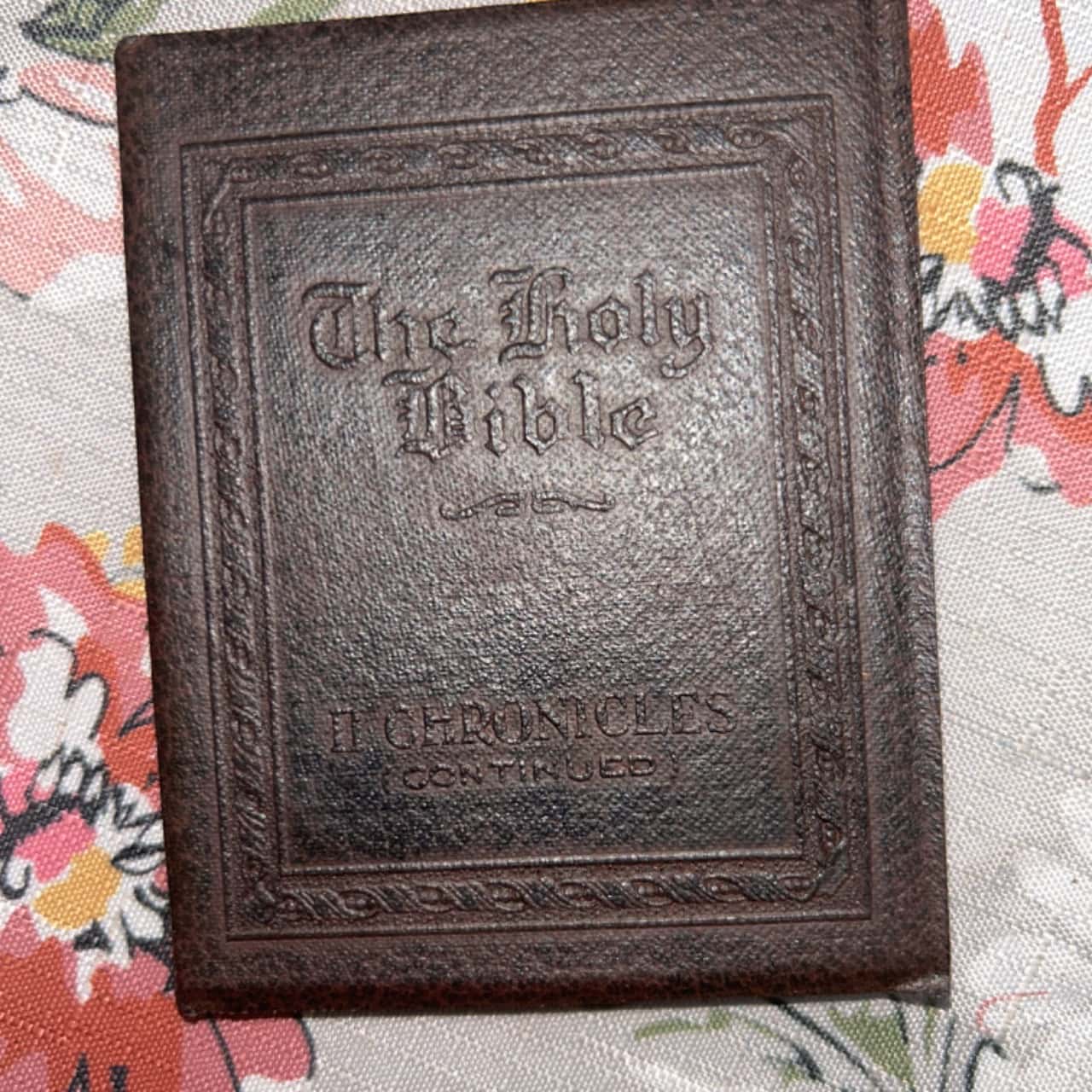 The Holy Bible 2 Chronicles (continued)little leather bibles 14(b25)