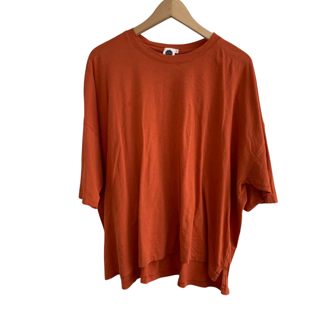 Bassike Small Orange Oversized Tee(s) - Used Very Good | Salvos Stores