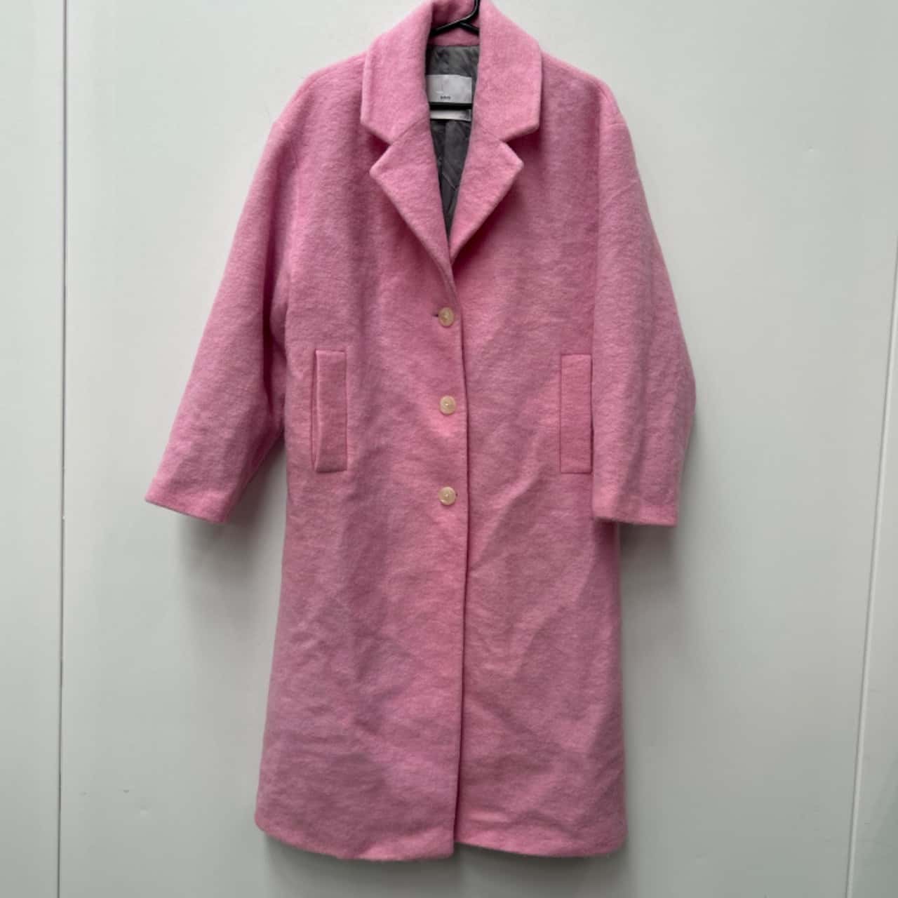 MNG Wool Blend Pink Coat - Size M (s)