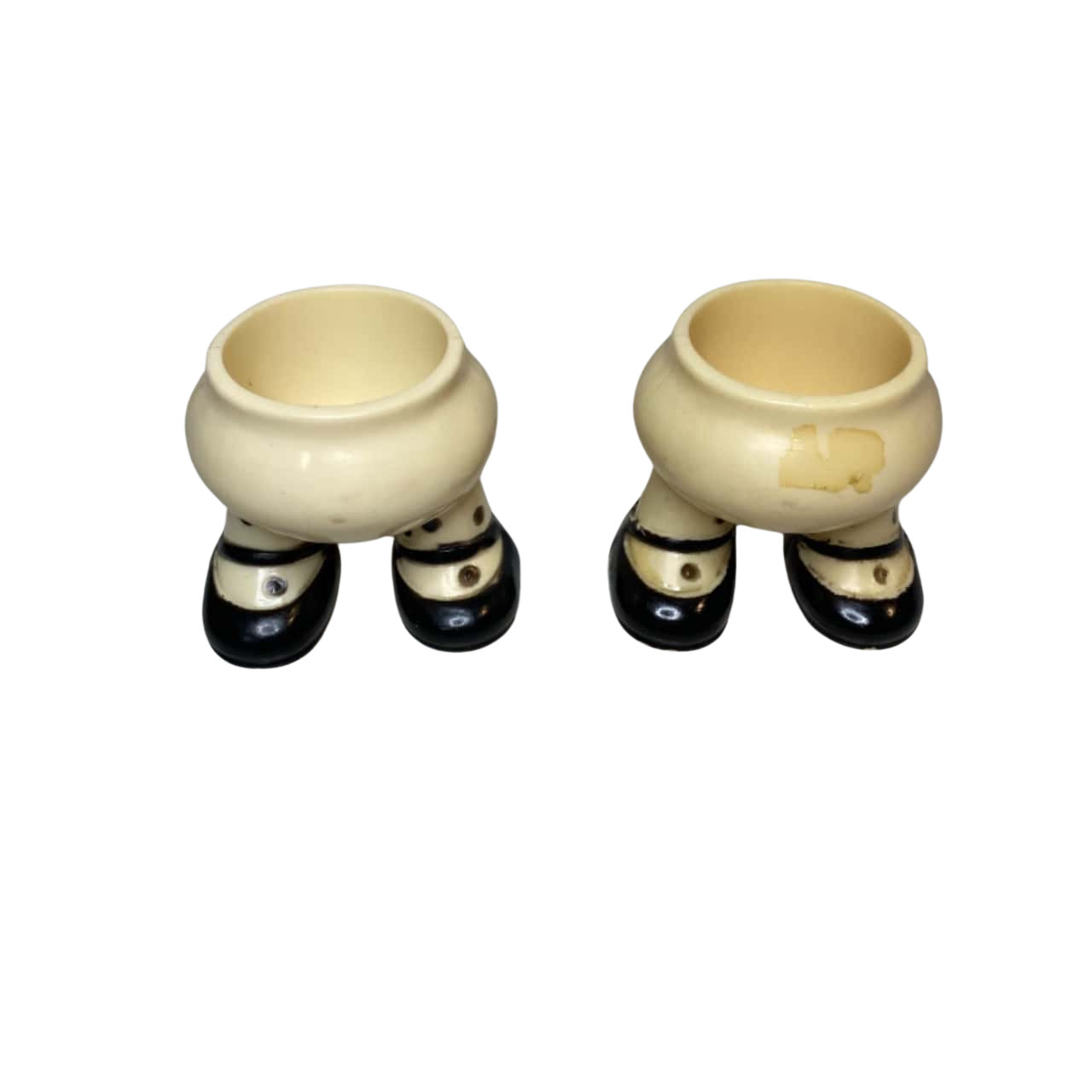 Egg cups with legs