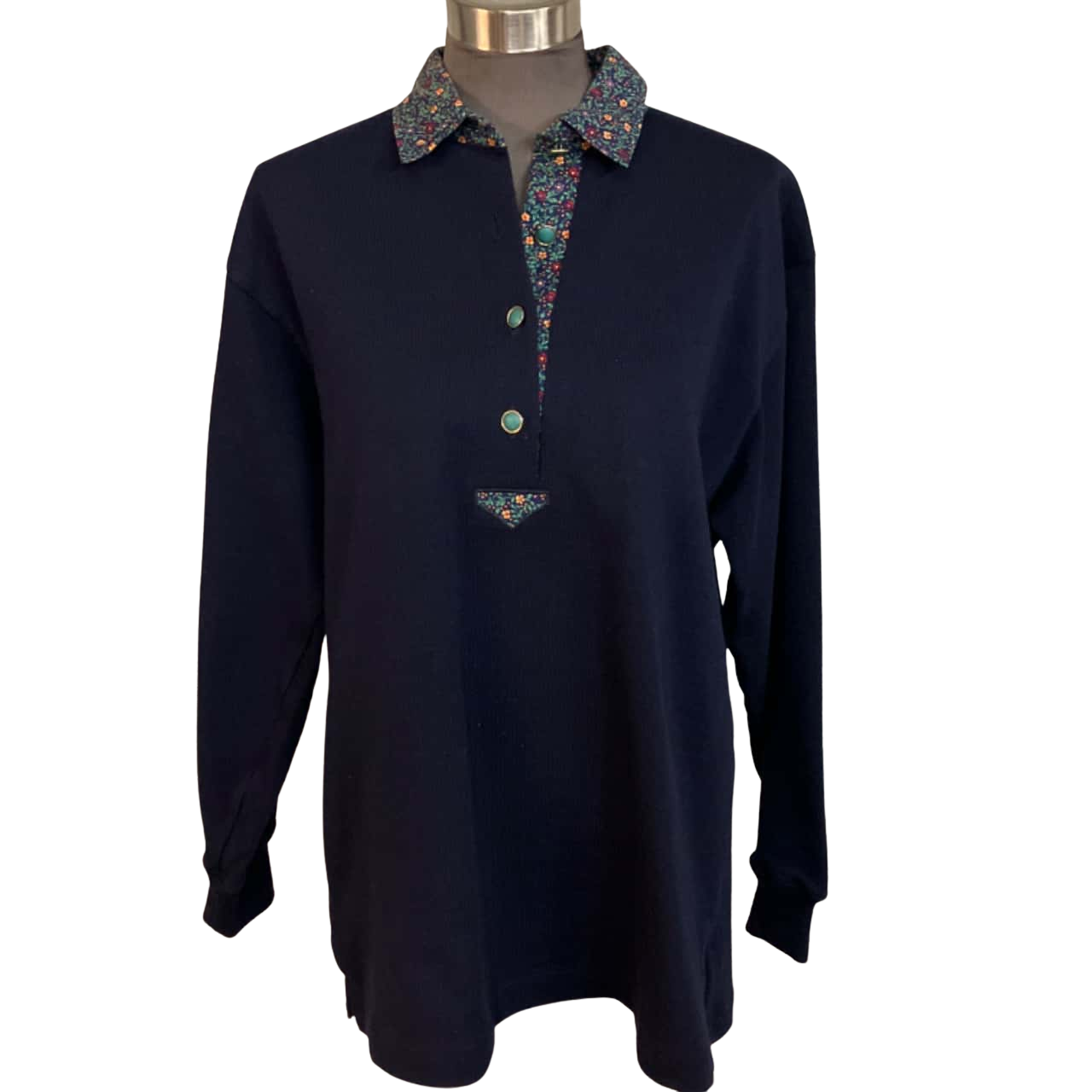 JoRo Navy Blue Floral Jumper