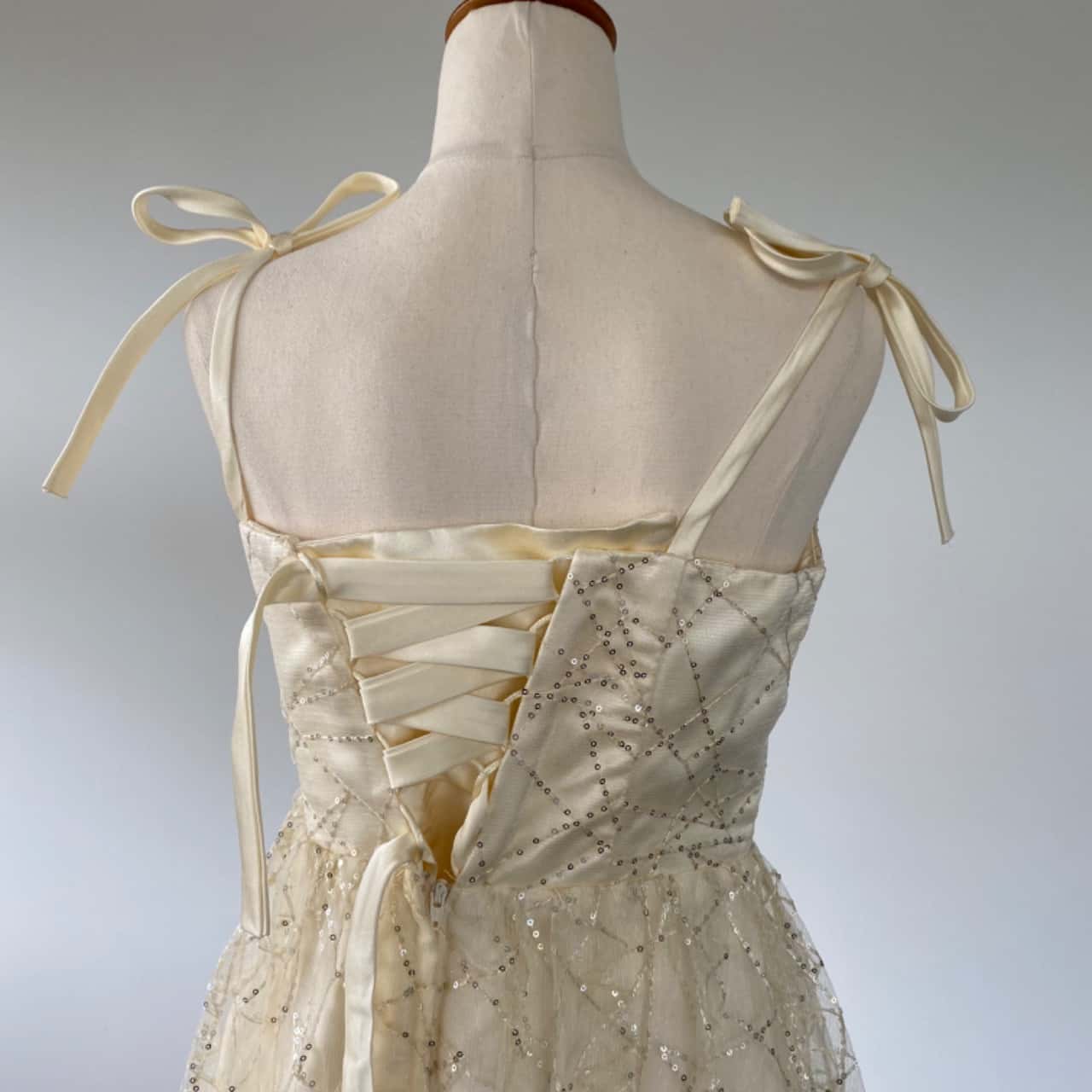 Sequined Formal Dress Cream Size 4 / 6 / XS / XXS(s)