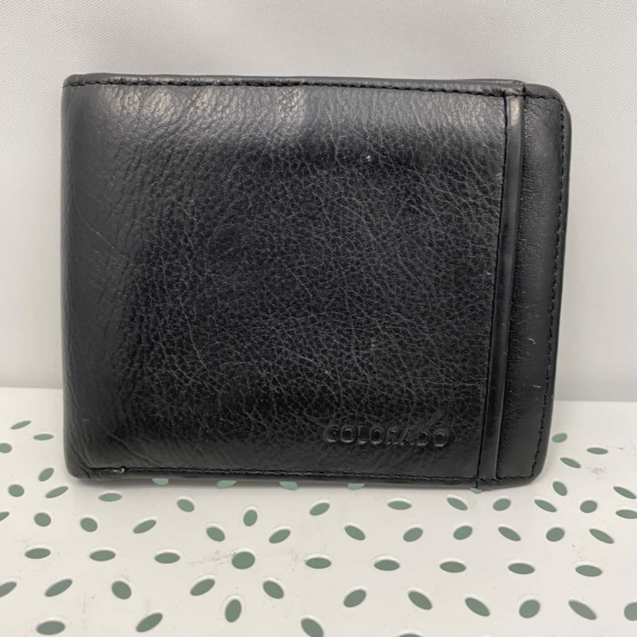 Colorado Mens Genuine Leather Wallet Black (s)