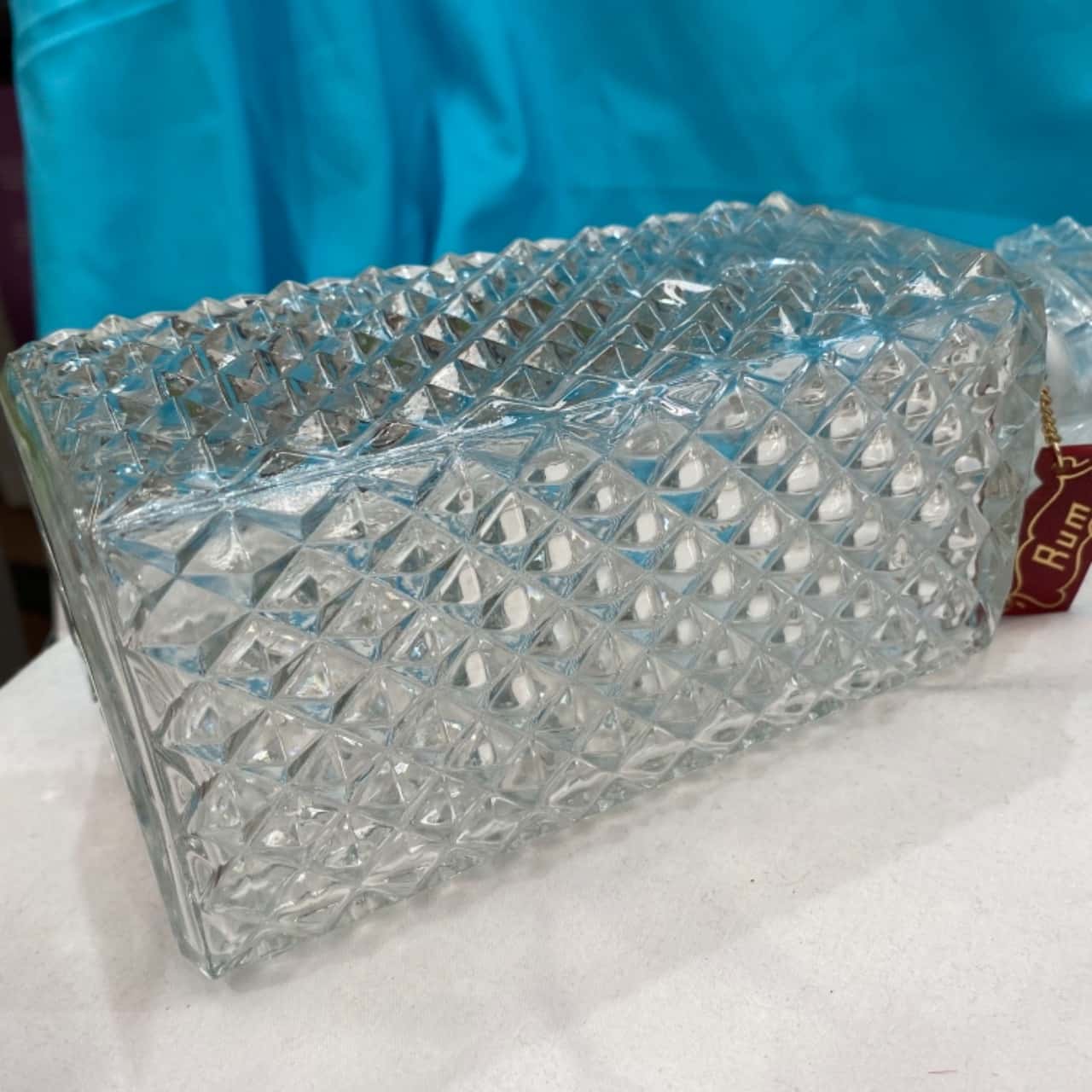 Pair of Glass Whiskey Decanters with changeable labels - Set of Two ...