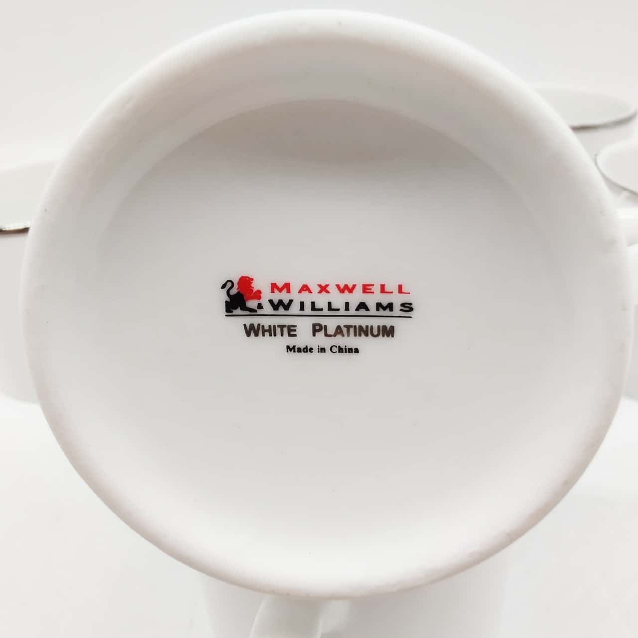 Maxwell & Williams "White Platinum" Espresso Cup & Saucer Set Of Six(s)