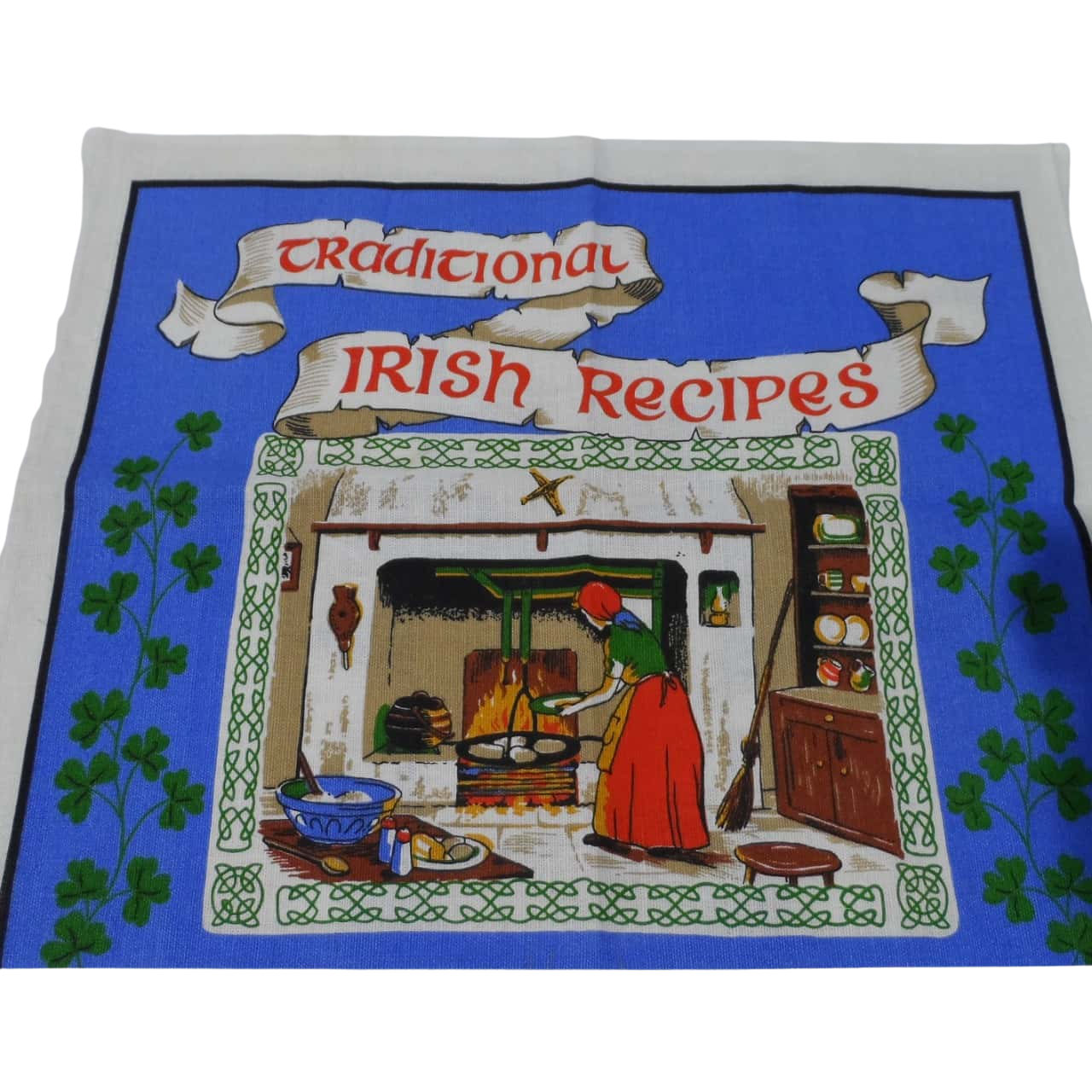 Traditional Irish Recipes Tea towel union blue(s)